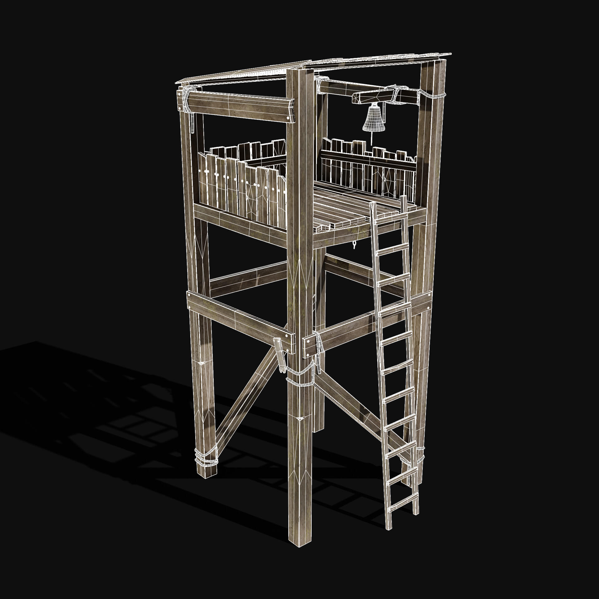 Alarm Bell Signal Tower Collection - 3D Model by Enterables