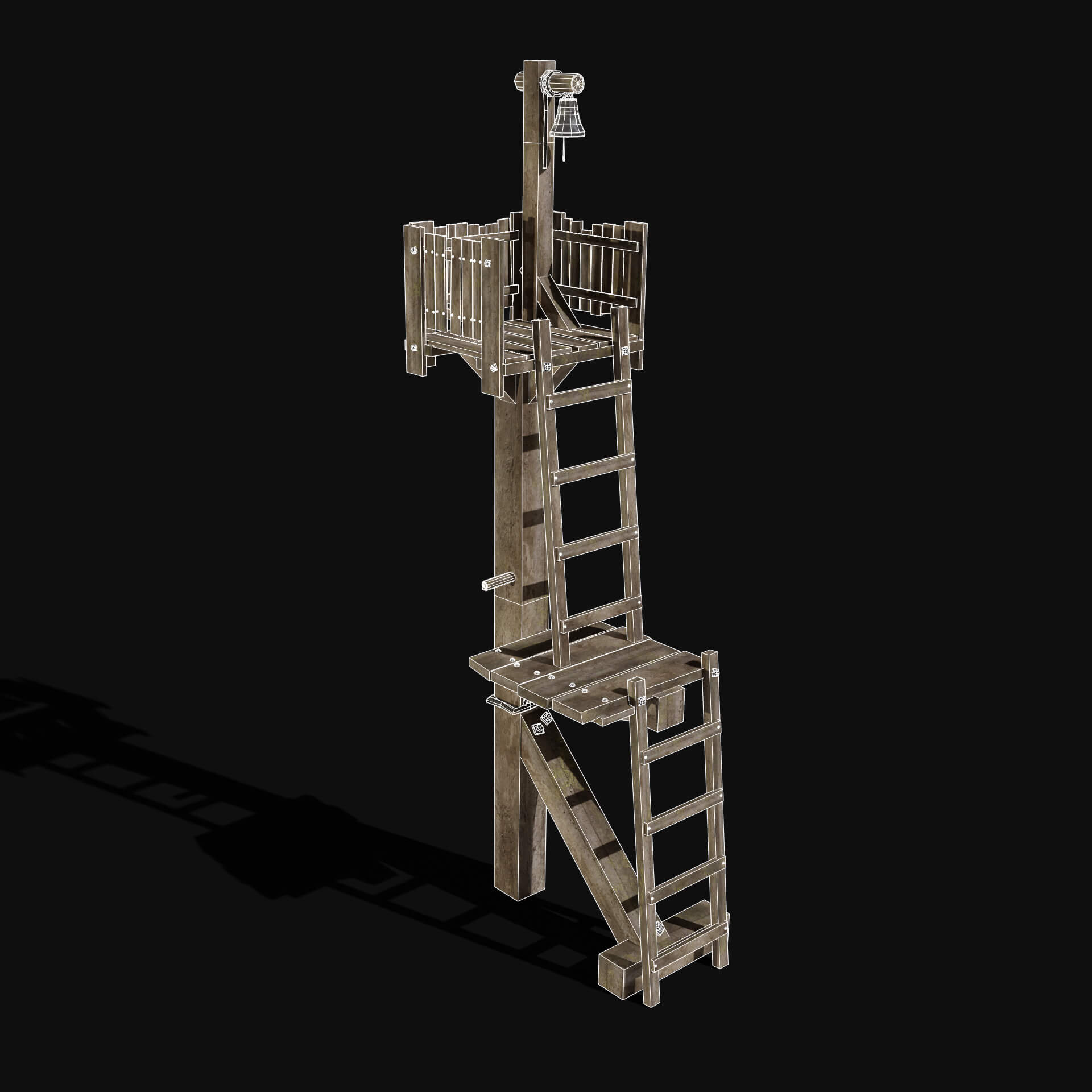 Alarm Bell Signal Tower Collection - 3D Model by Enterables