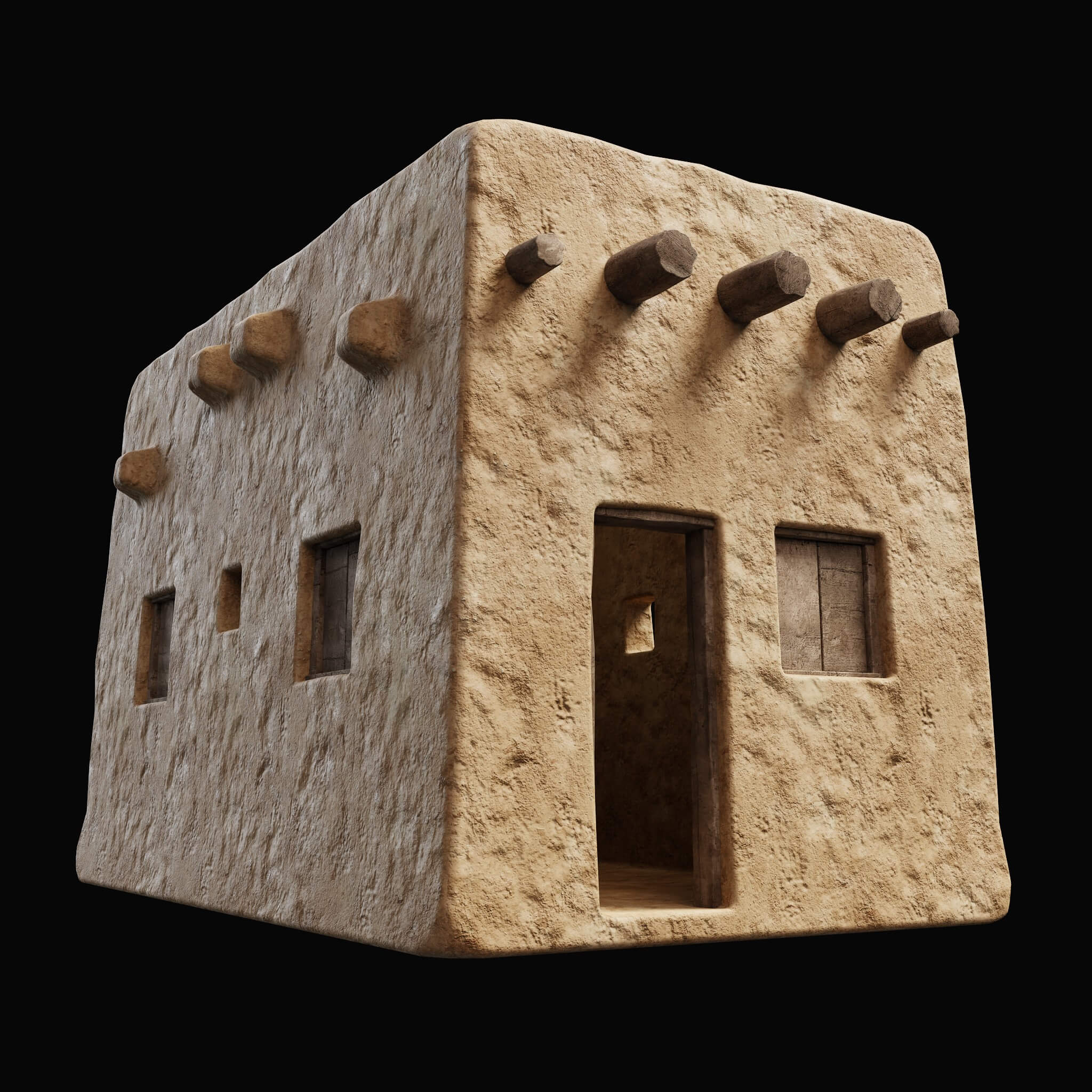Ancient Generic Clay House Hut Collection - 3D Model by Enterables