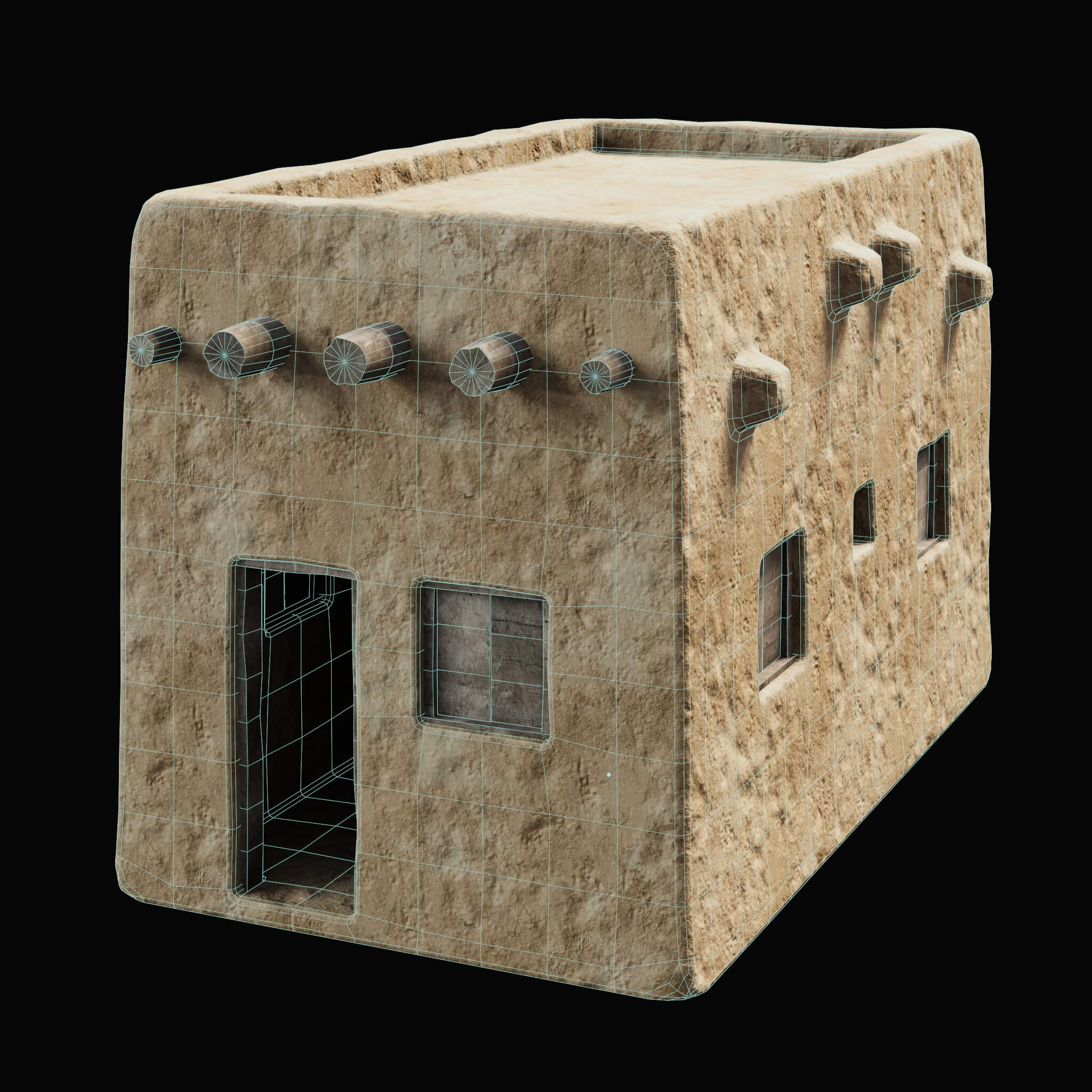 Ancient Generic Clay House Hut Collection - 3D Model by Enterables