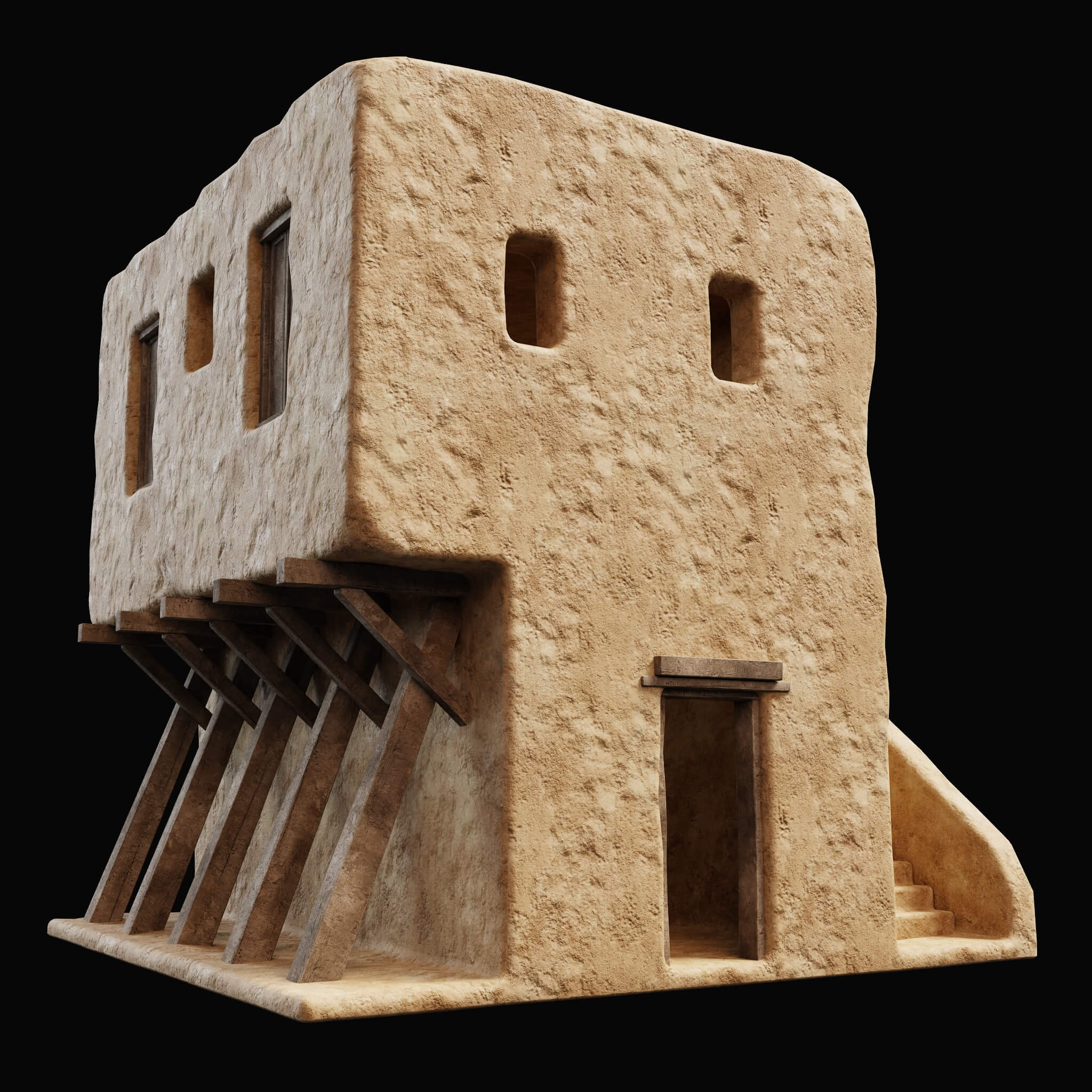 Ancient Generic Clay House Hut Collection - 3D Model by Enterables