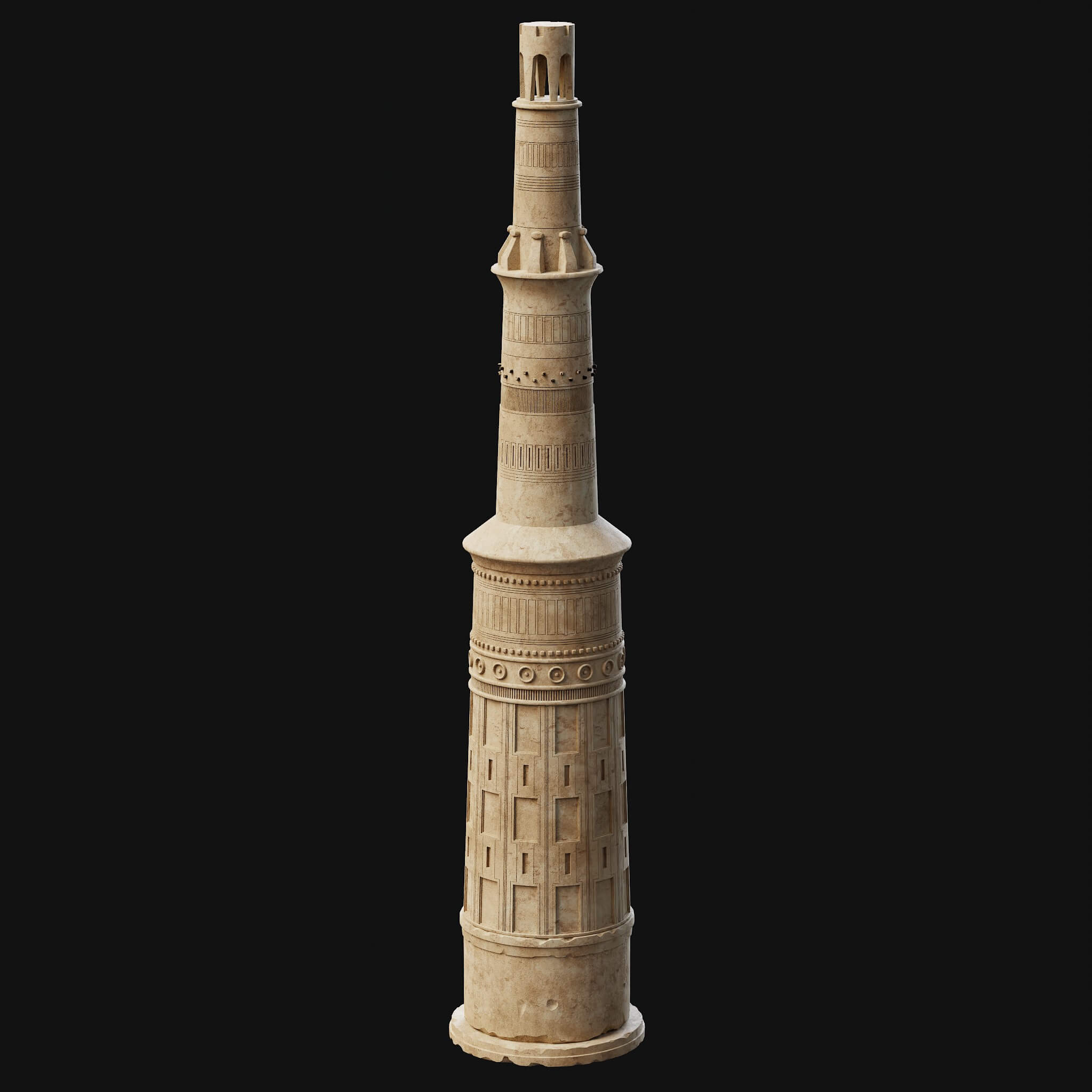 Ancient Monument Statue Column Collection - 3D Model by Enterables