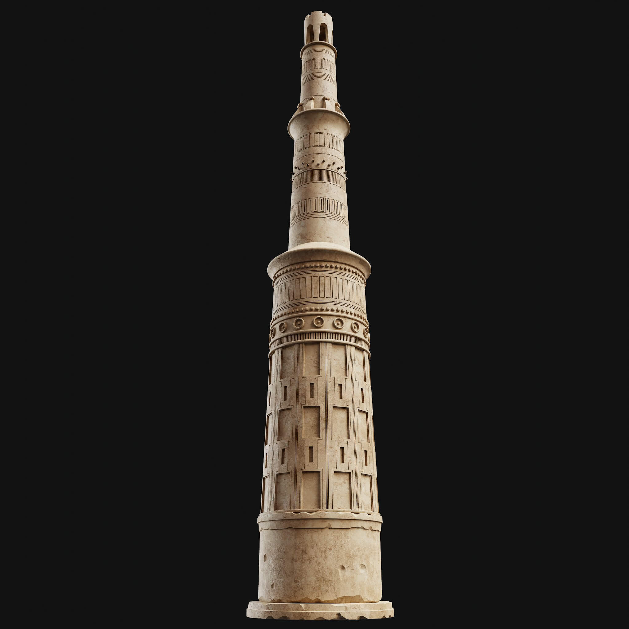 Ancient Monument Statue Column Collection - 3D Model by Enterables