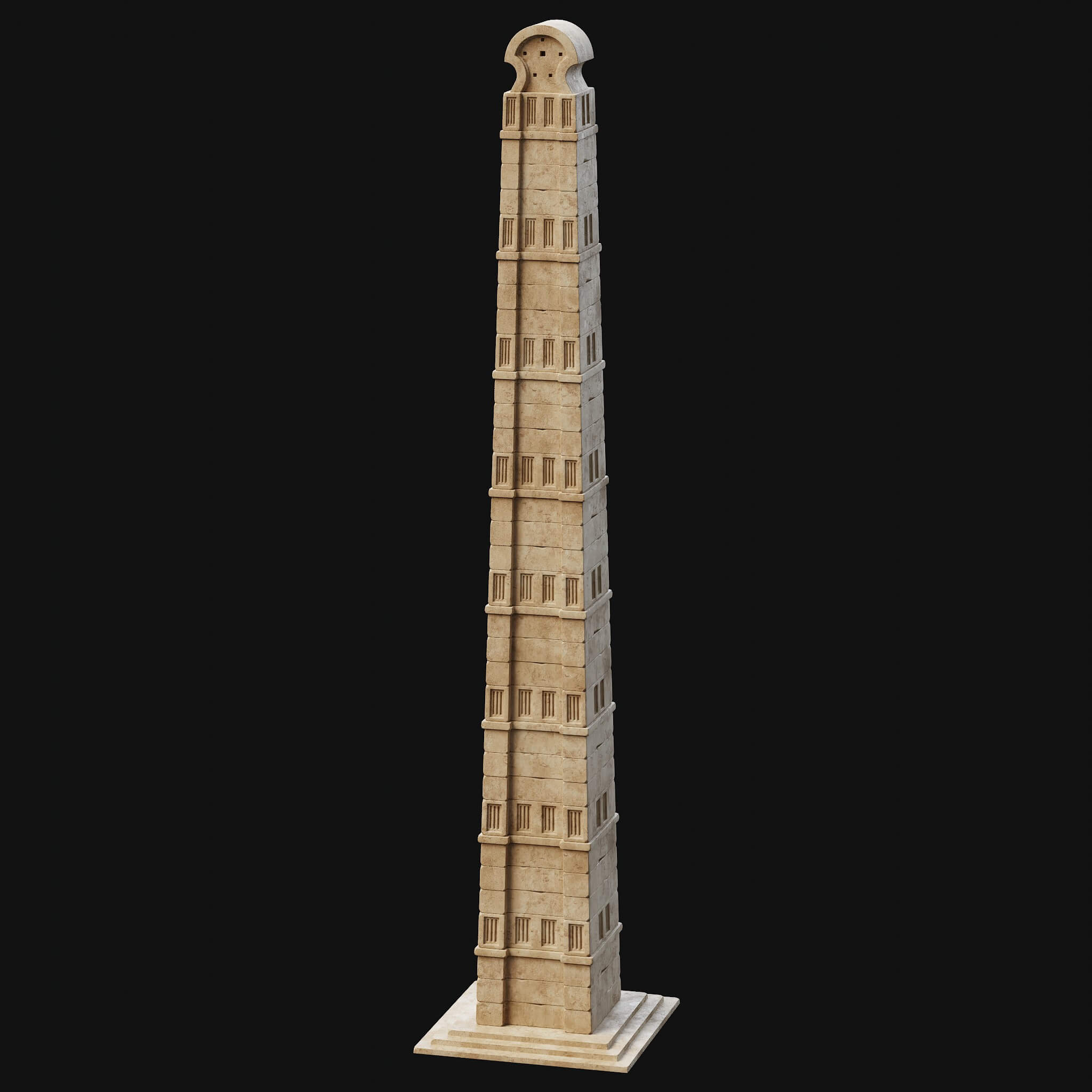 Ancient Monument Statue Column Collection - 3D Model by Enterables
