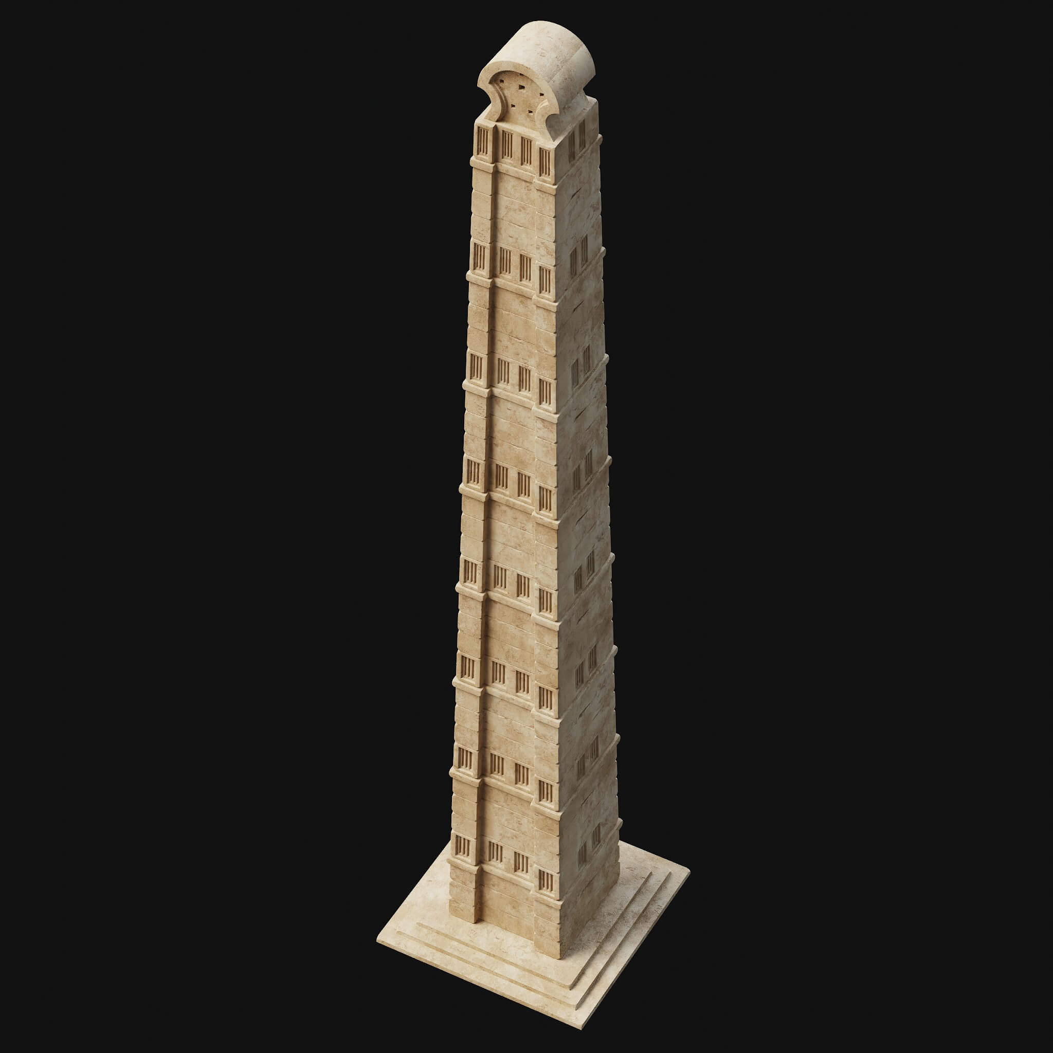 Ancient Monument Statue Column Collection - 3D Model by Enterables