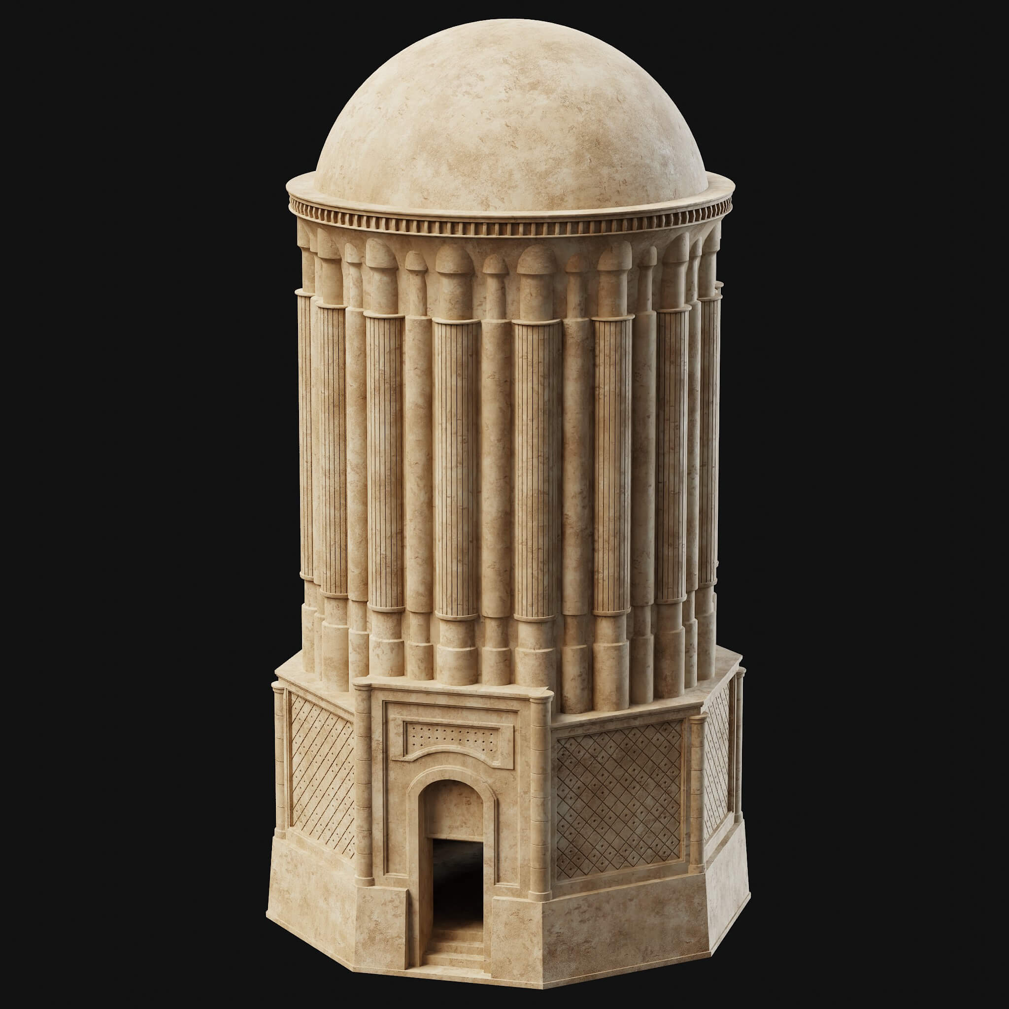 Ancient Monument Statue Column Collection - 3D Model by Enterables