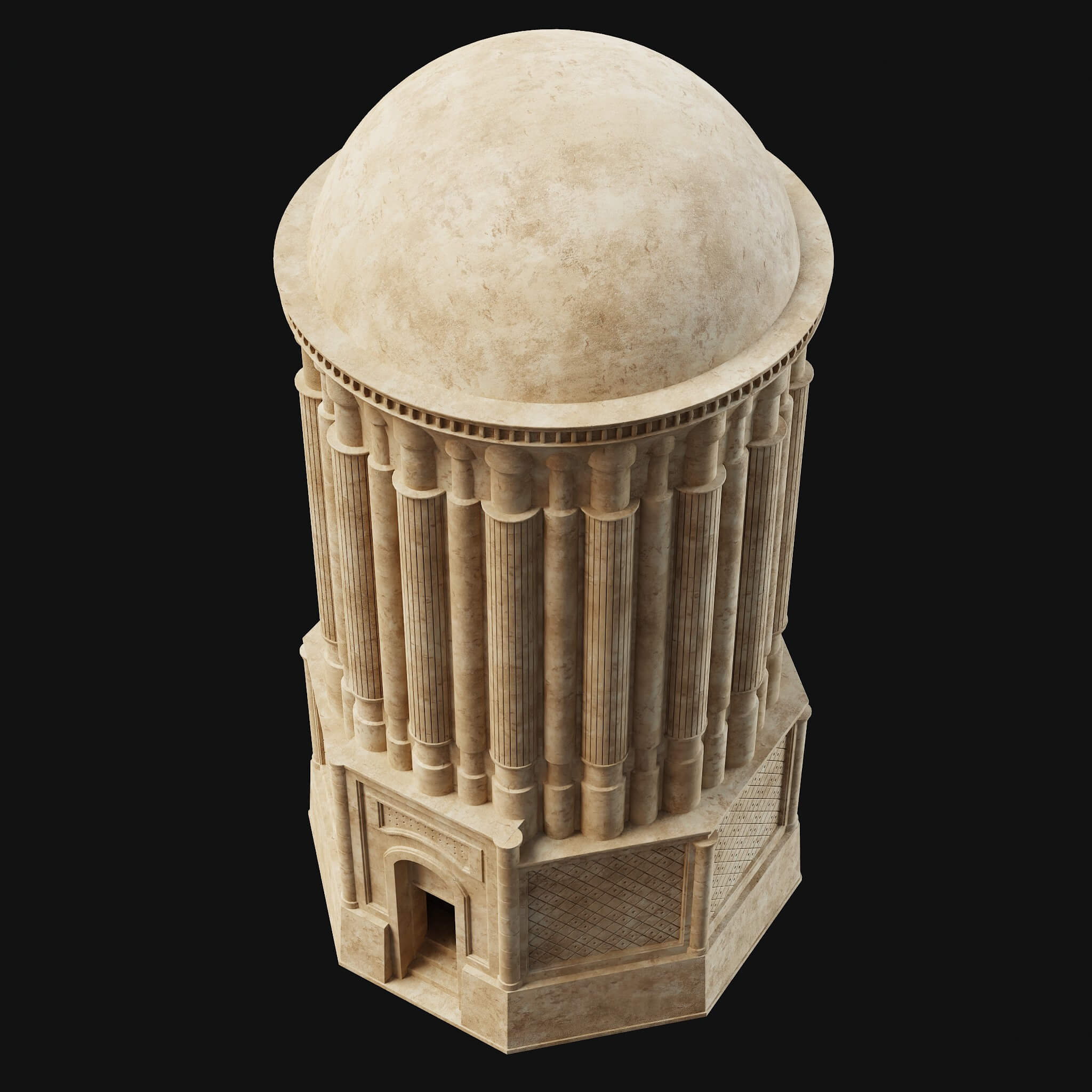 Ancient Monument Statue Column Collection - 3D Model by Enterables