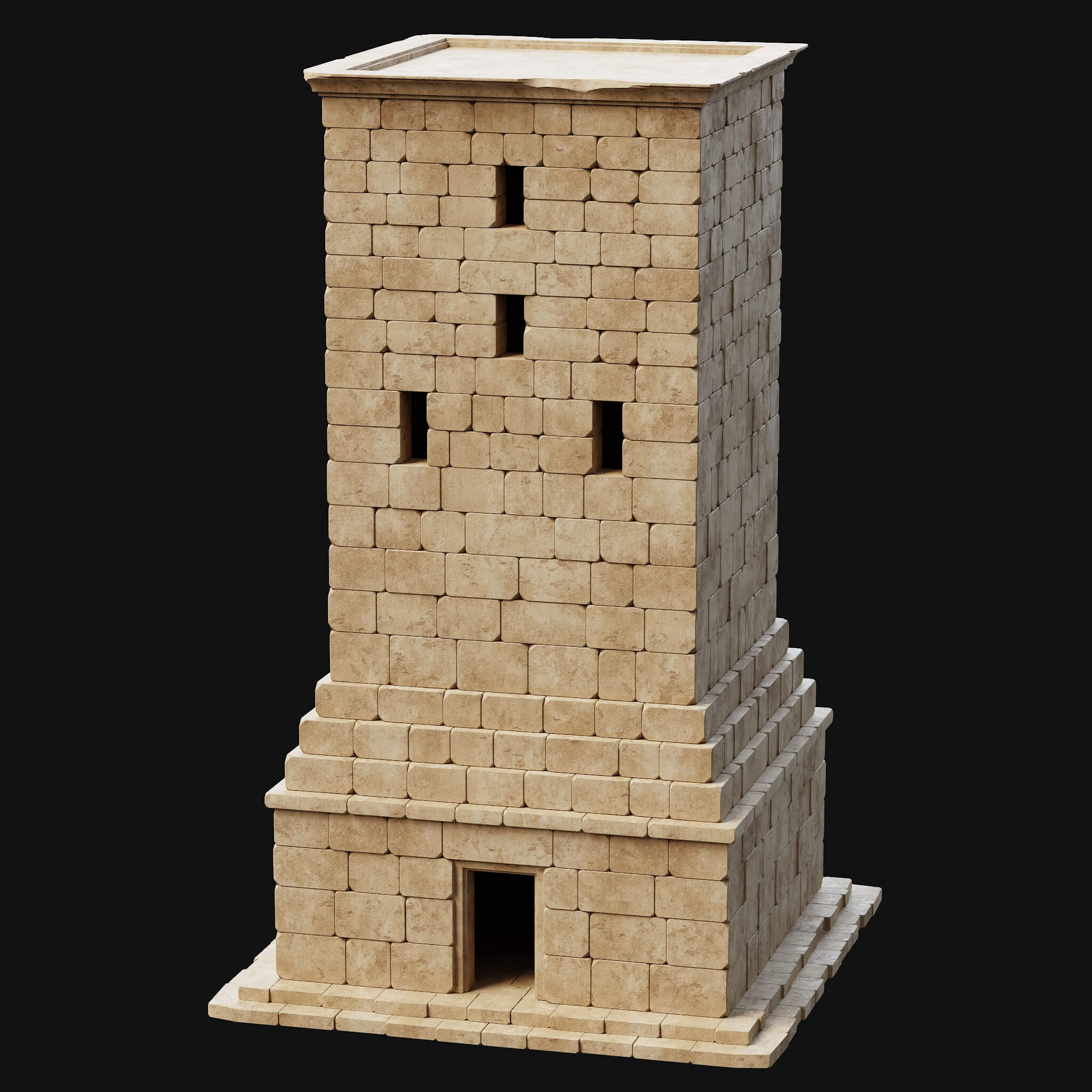 Ancient Monument Statue Column Collection - 3D Model by Enterables