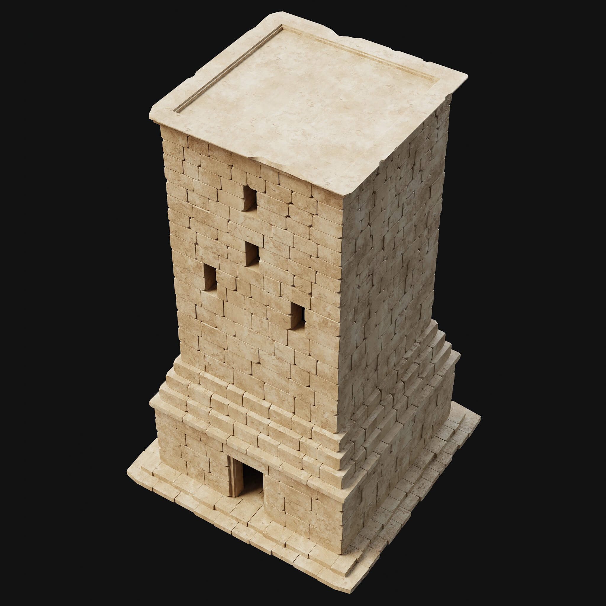 Ancient Monument Statue Column Collection - 3D Model by Enterables