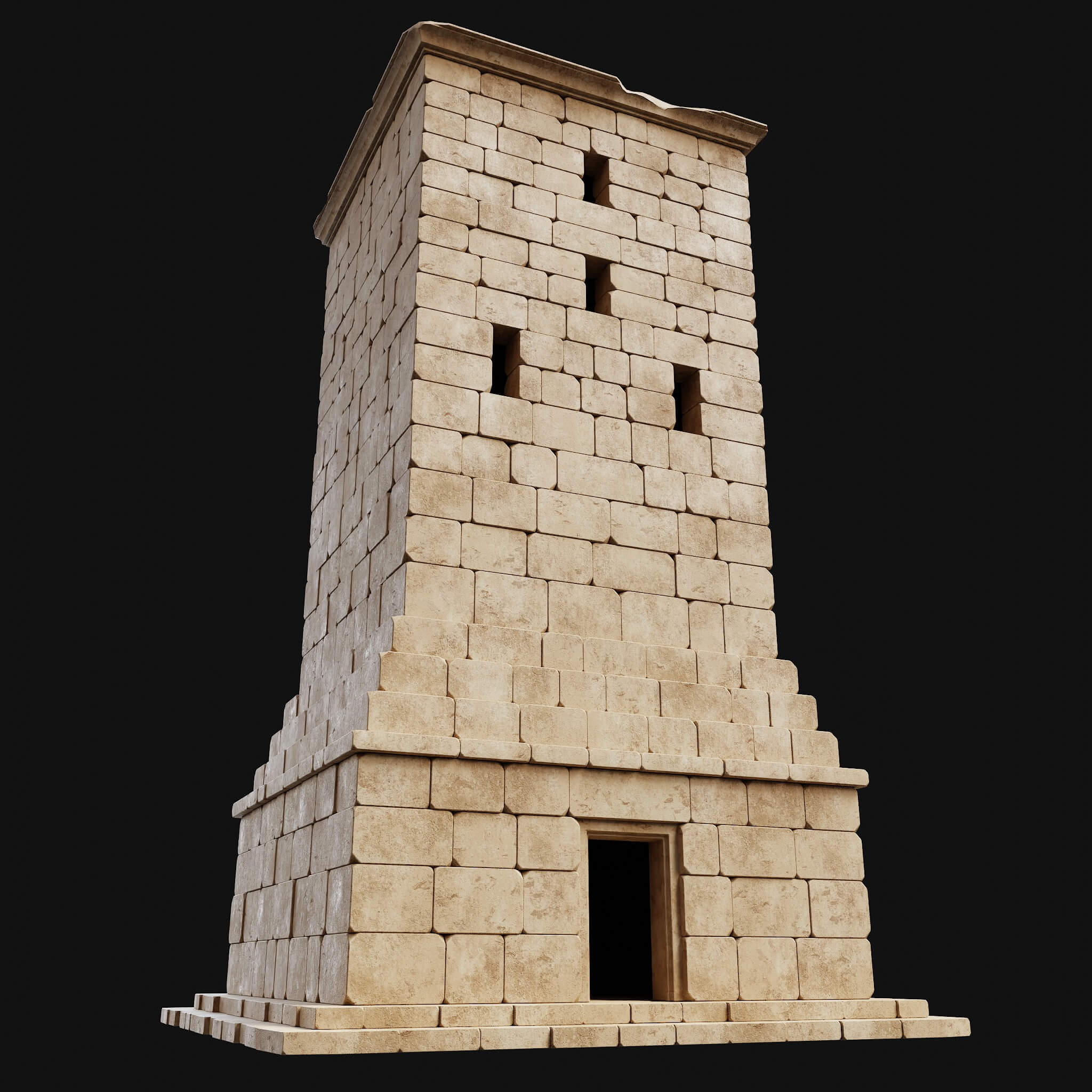 Ancient Monument Statue Column Collection - 3D Model by Enterables