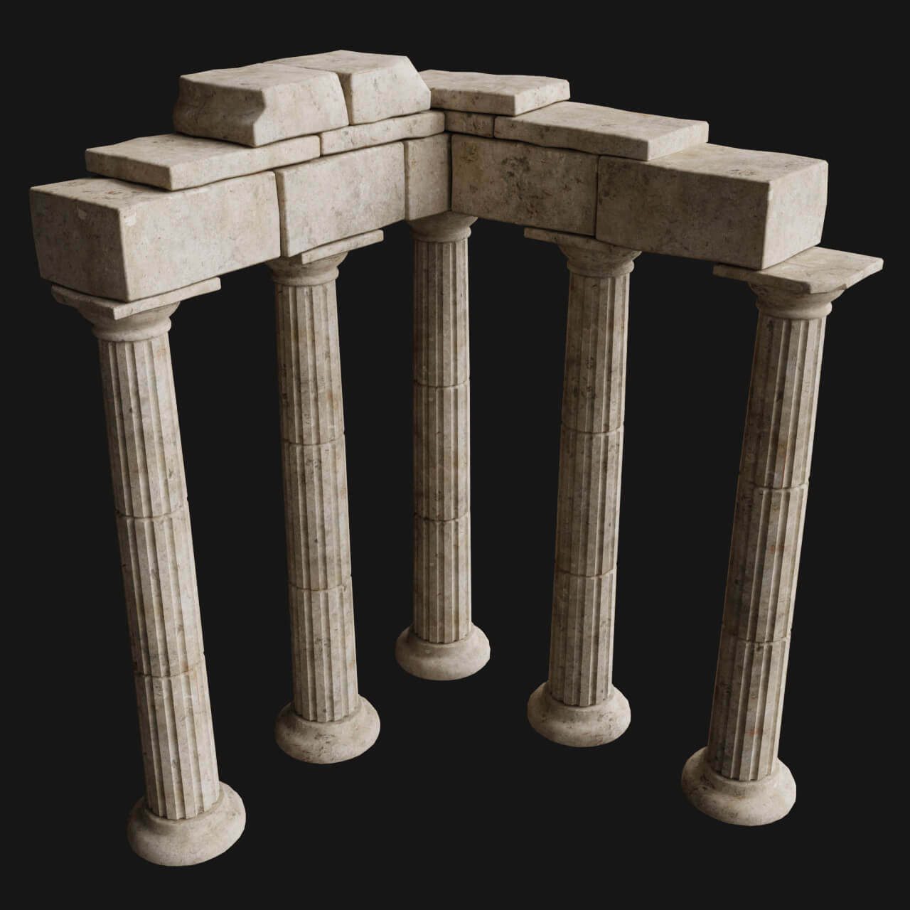 Ancient Ruin Old Greek Roman Ruins Collection - 3D Model by Enterables