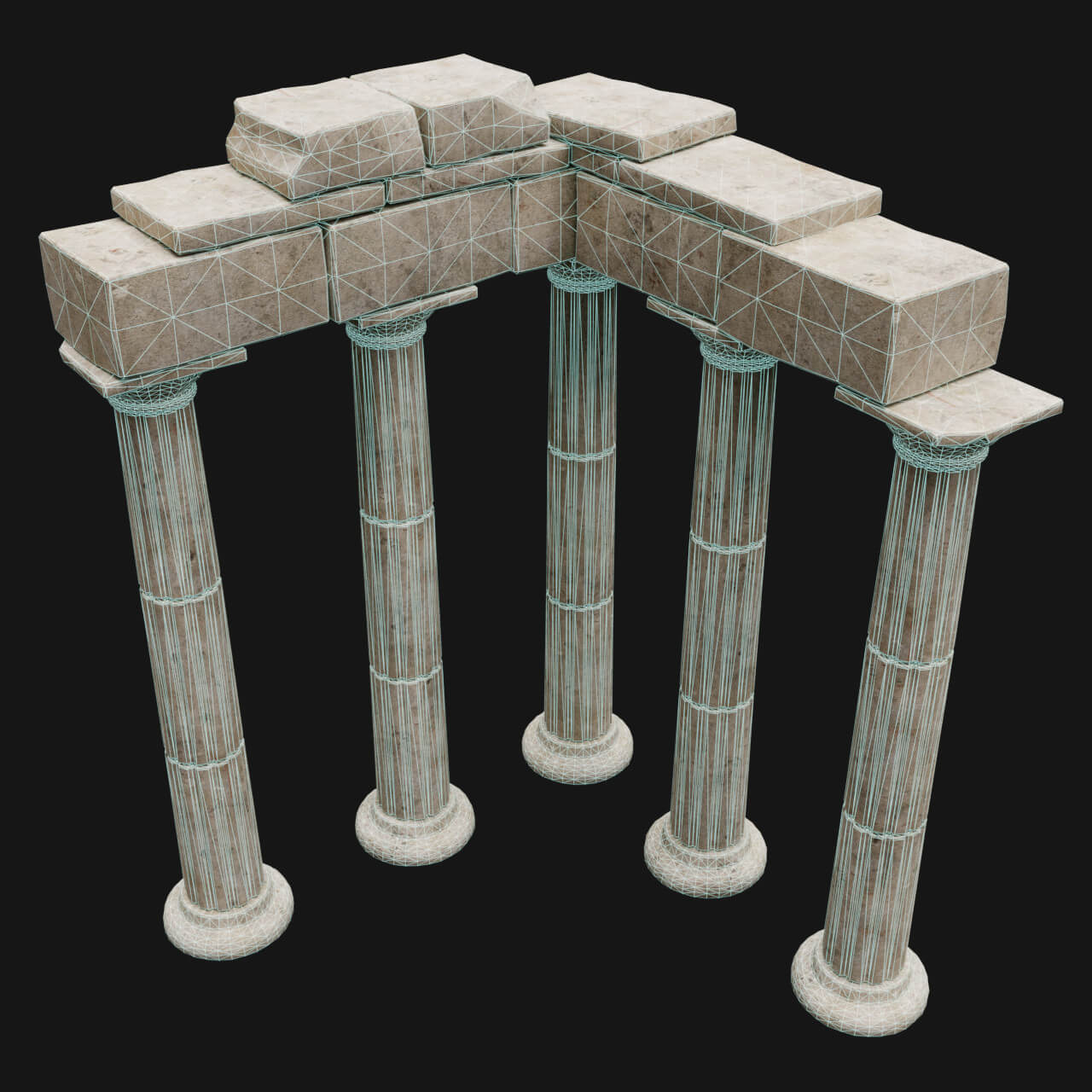 Ancient Ruin Old Greek Roman Ruins Collection - 3D Model by Enterables
