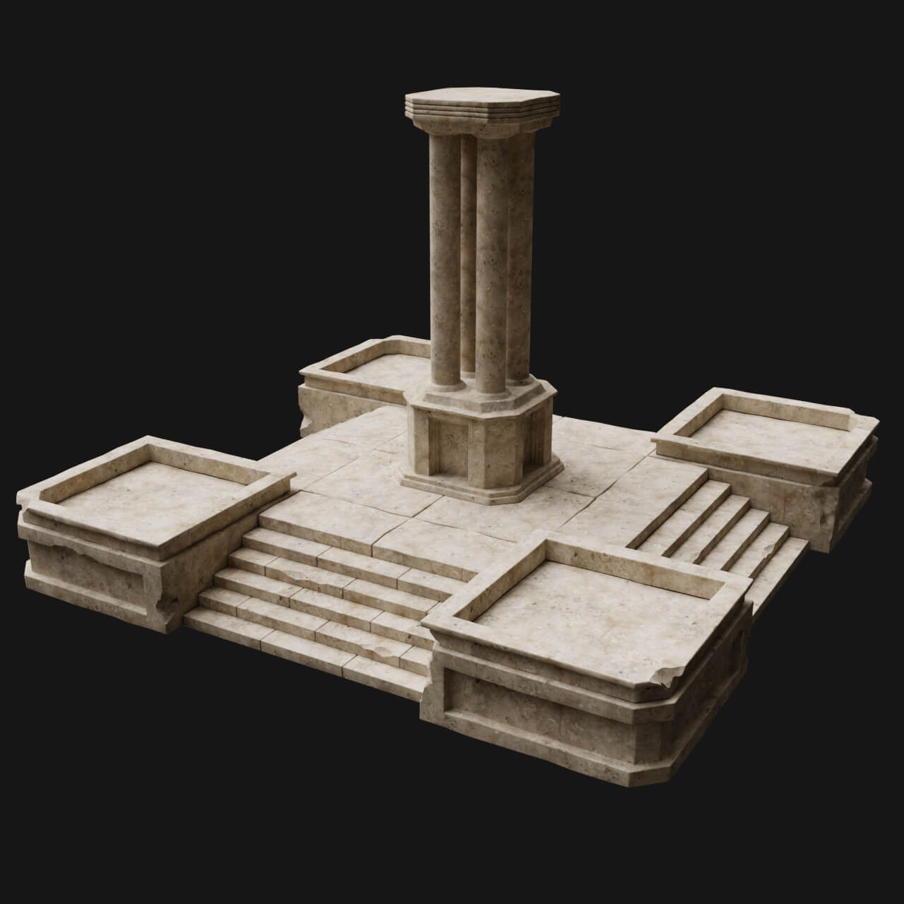 Ancient Ruin Old Greek Roman Ruins Collection - 3D Model by Enterables