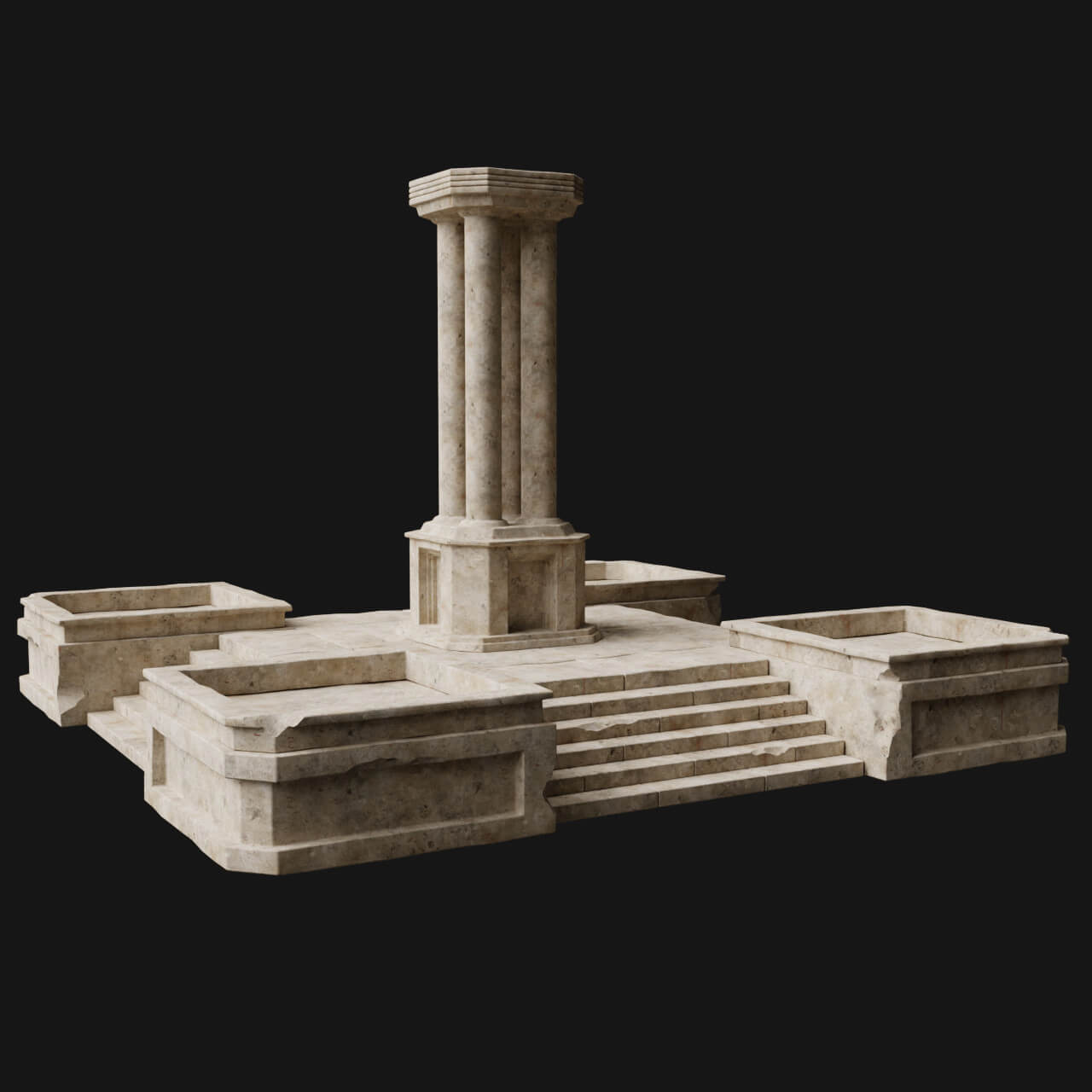 Ancient Ruin Old Greek Roman Ruins Collection - 3D Model by Enterables