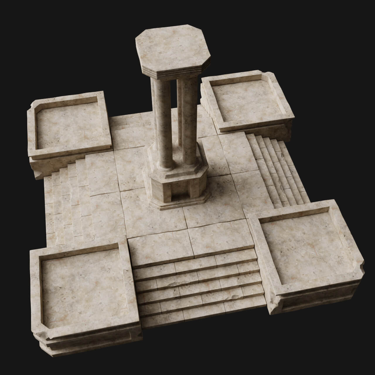 Ancient Ruin Old Greek Roman Ruins Collection - 3D Model by Enterables