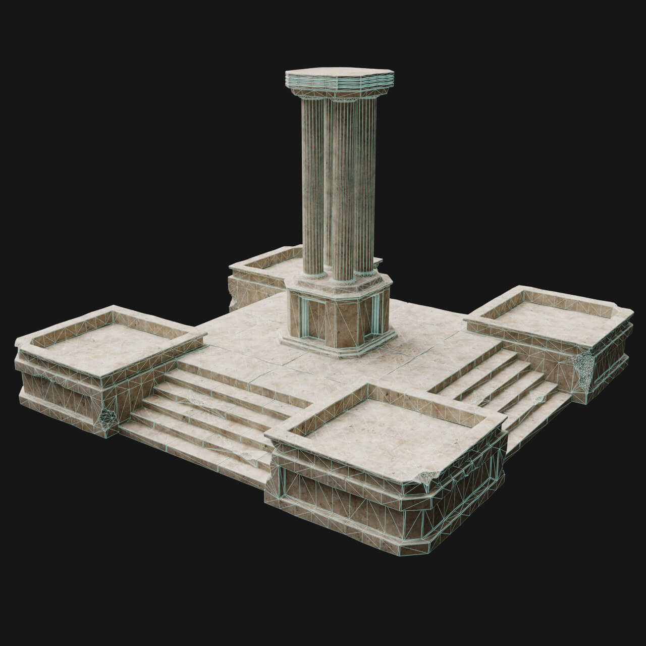 Ancient Ruin Old Greek Roman Ruins Collection - 3D Model by Enterables