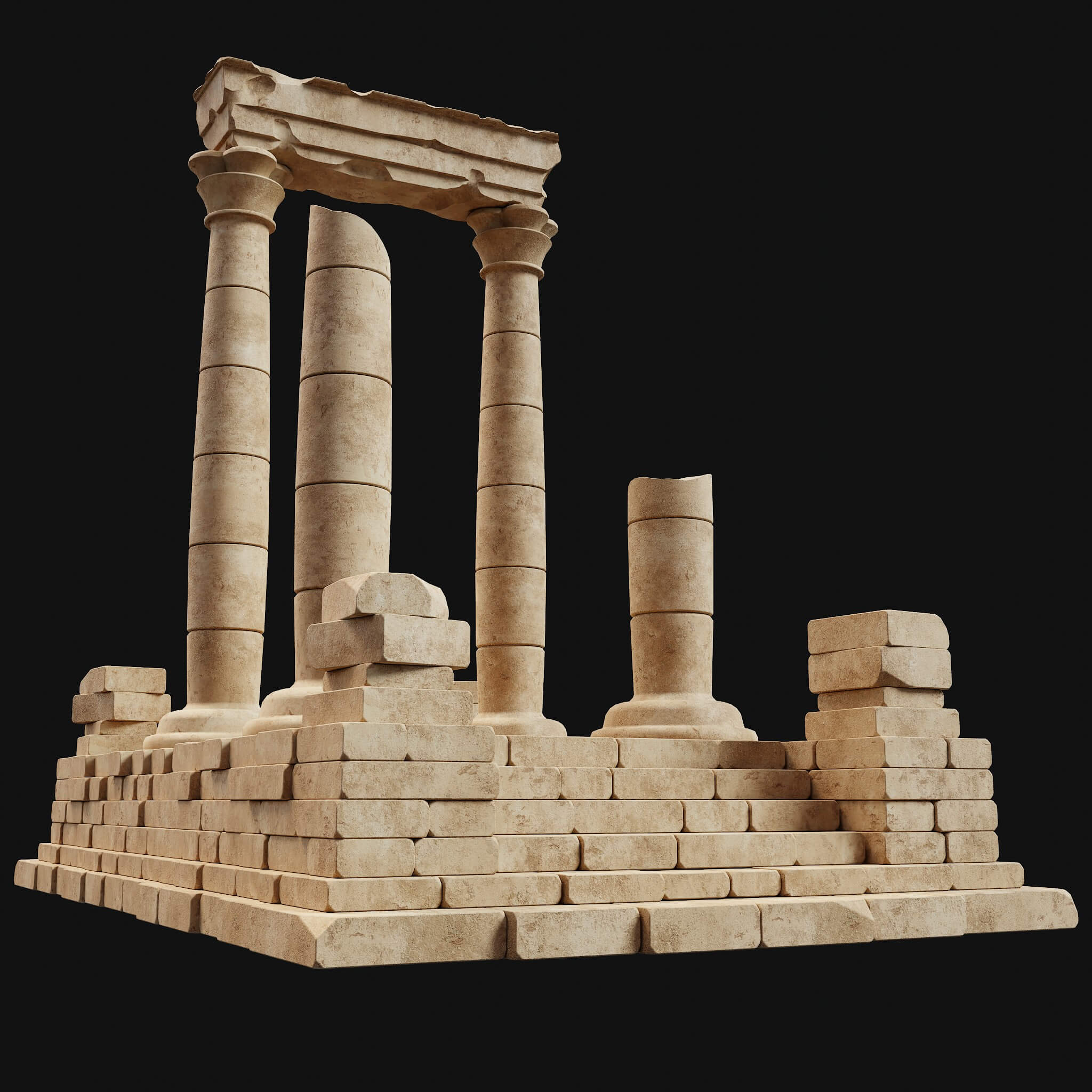 Ancient Ruin Temple Tomb Collection - 3D Model by Enterables