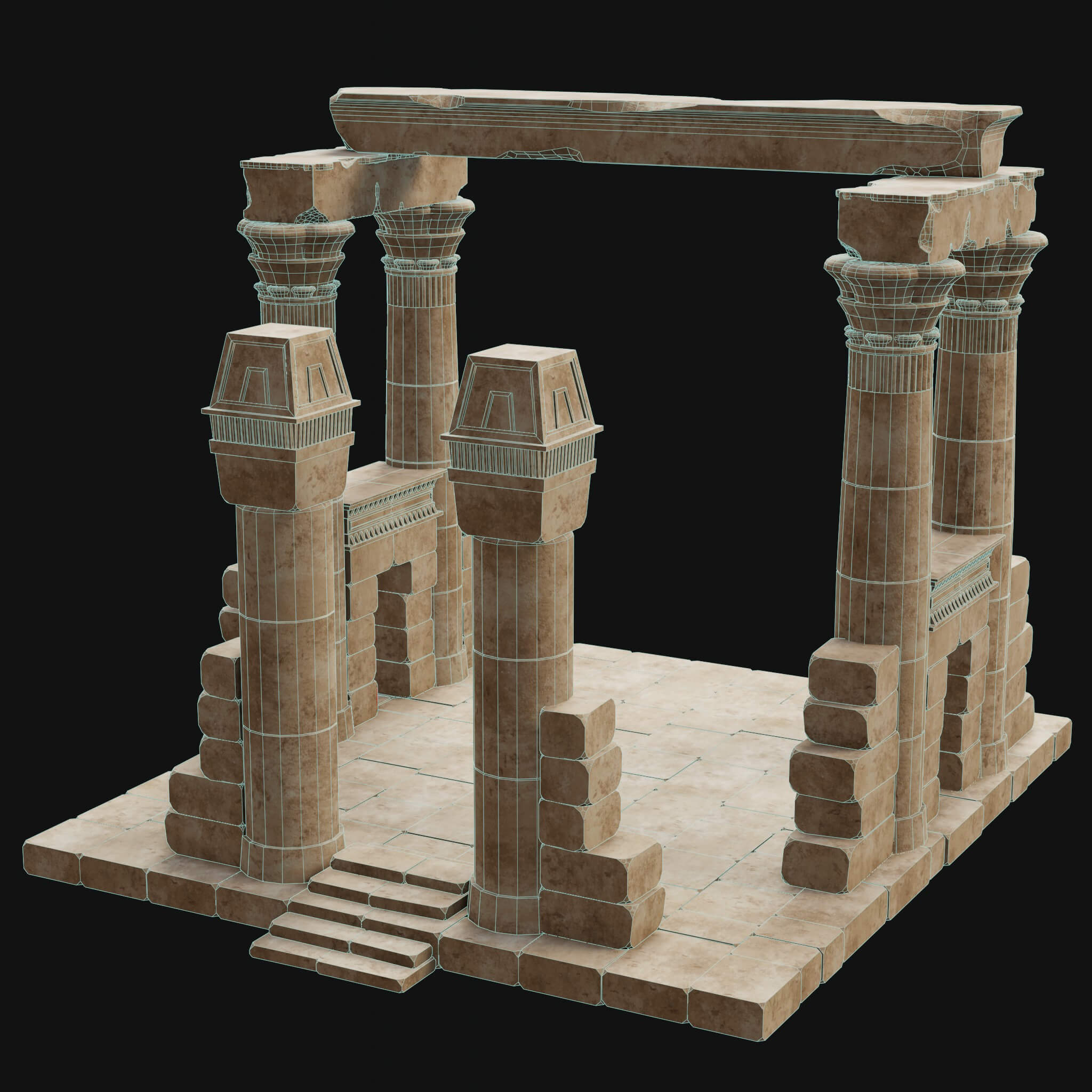 Ancient Ruin Temple Tomb Collection - 3D Model by Enterables