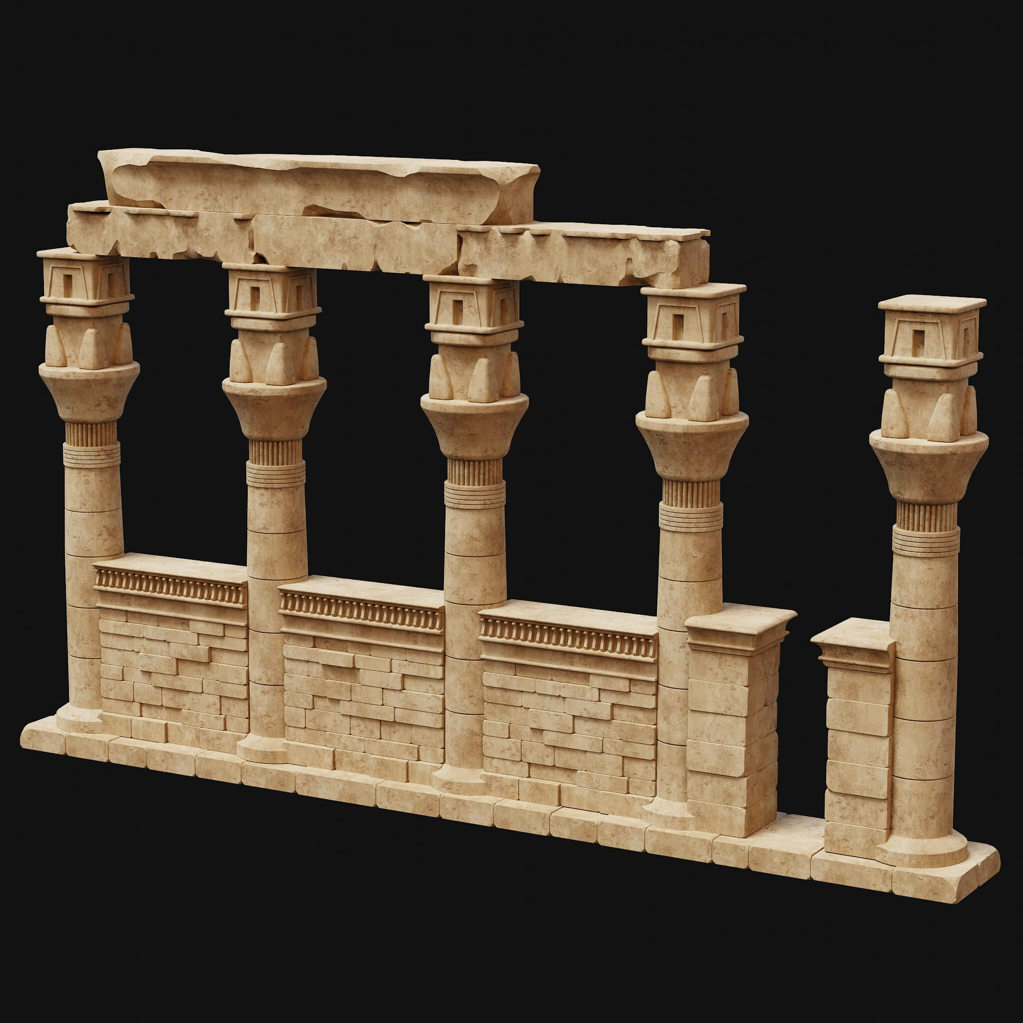 Ancient Ruin Temple Tomb Collection - 3D Model by Enterables