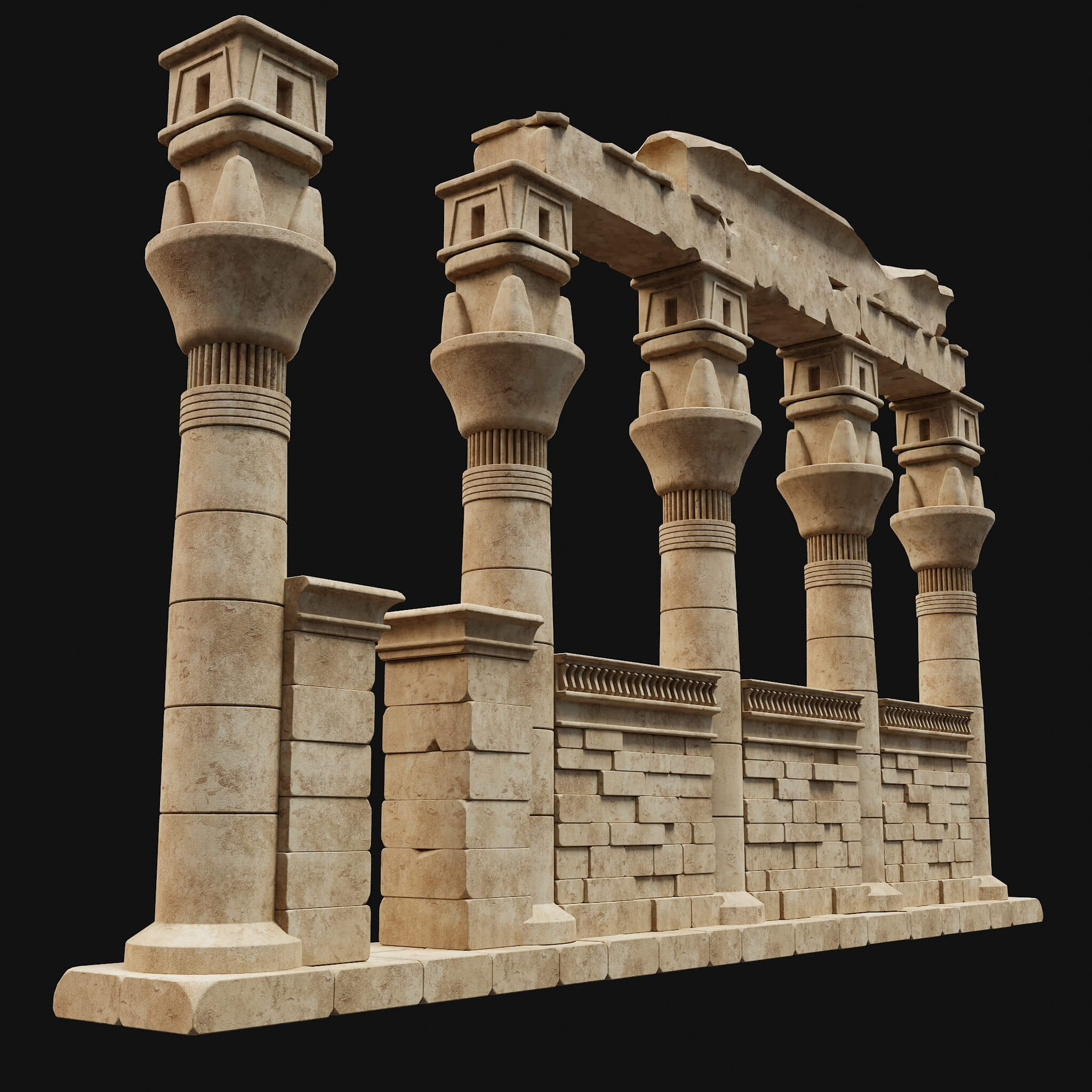 Ancient Ruin Temple Tomb Collection - 3D Model by Enterables