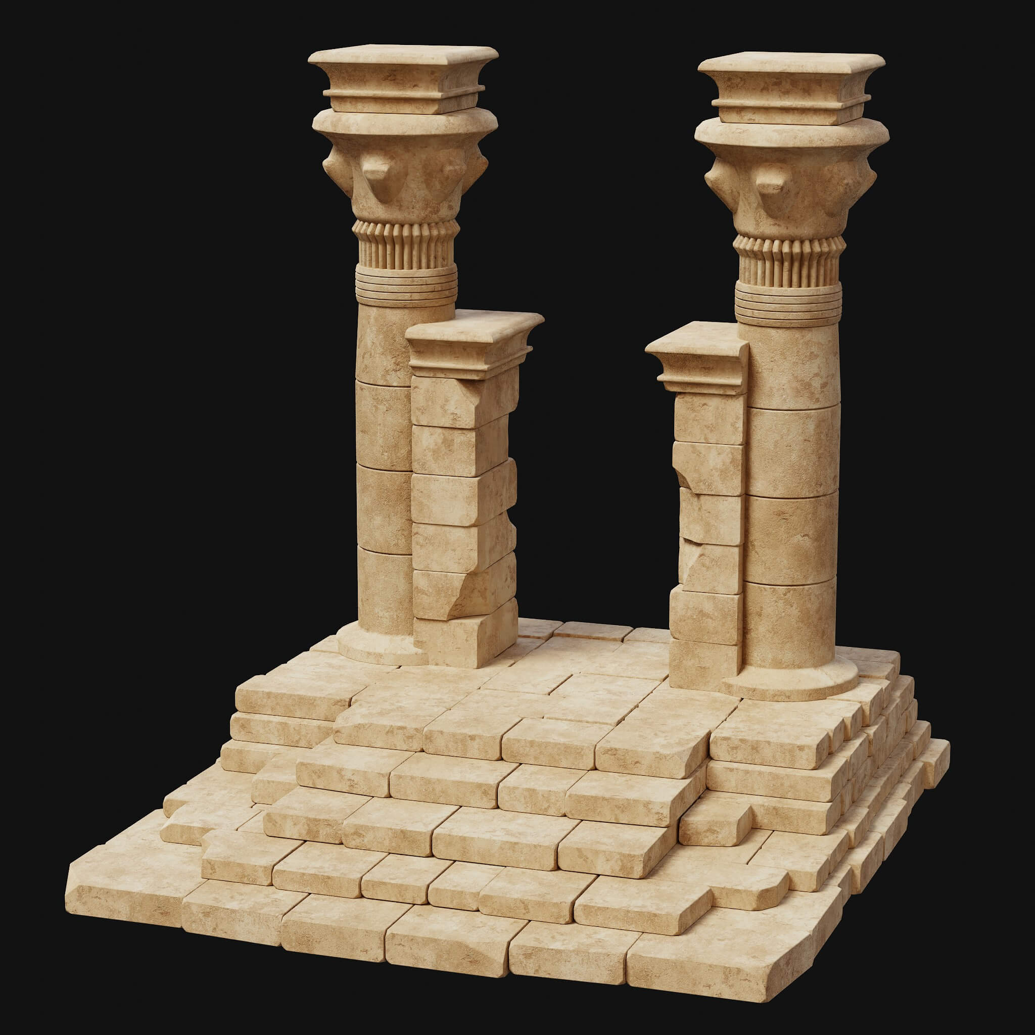 Ancient Ruin Temple Tomb Collection - 3D Model by Enterables