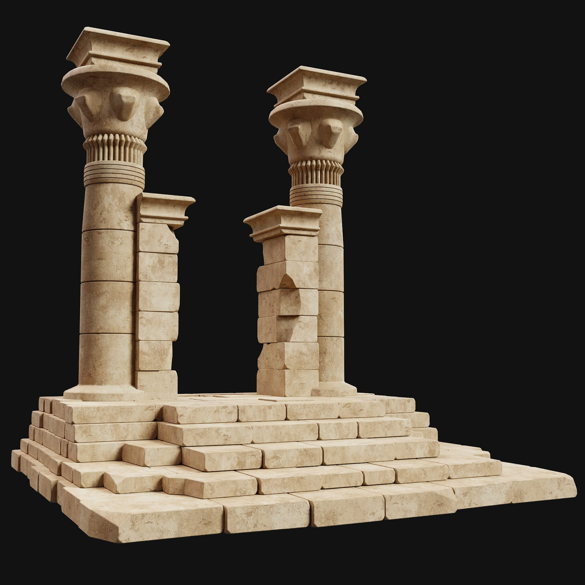 Ancient Ruin Temple Tomb Collection - 3D Model by Enterables