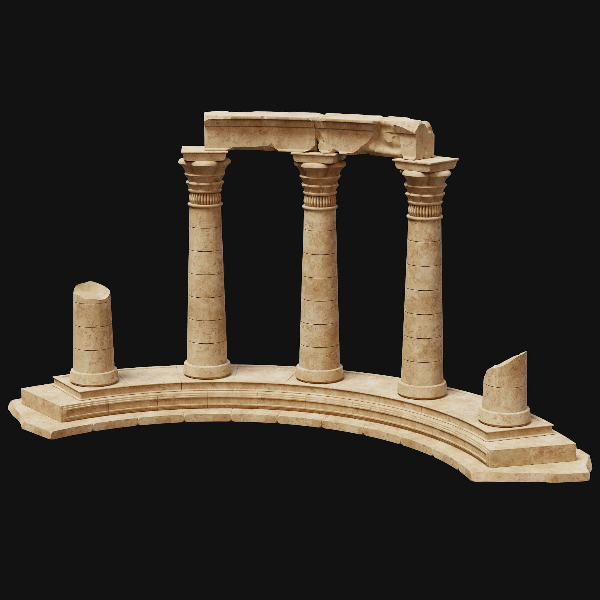 Ancient Ruin Temple Tomb Collection - 3D Model by Enterables