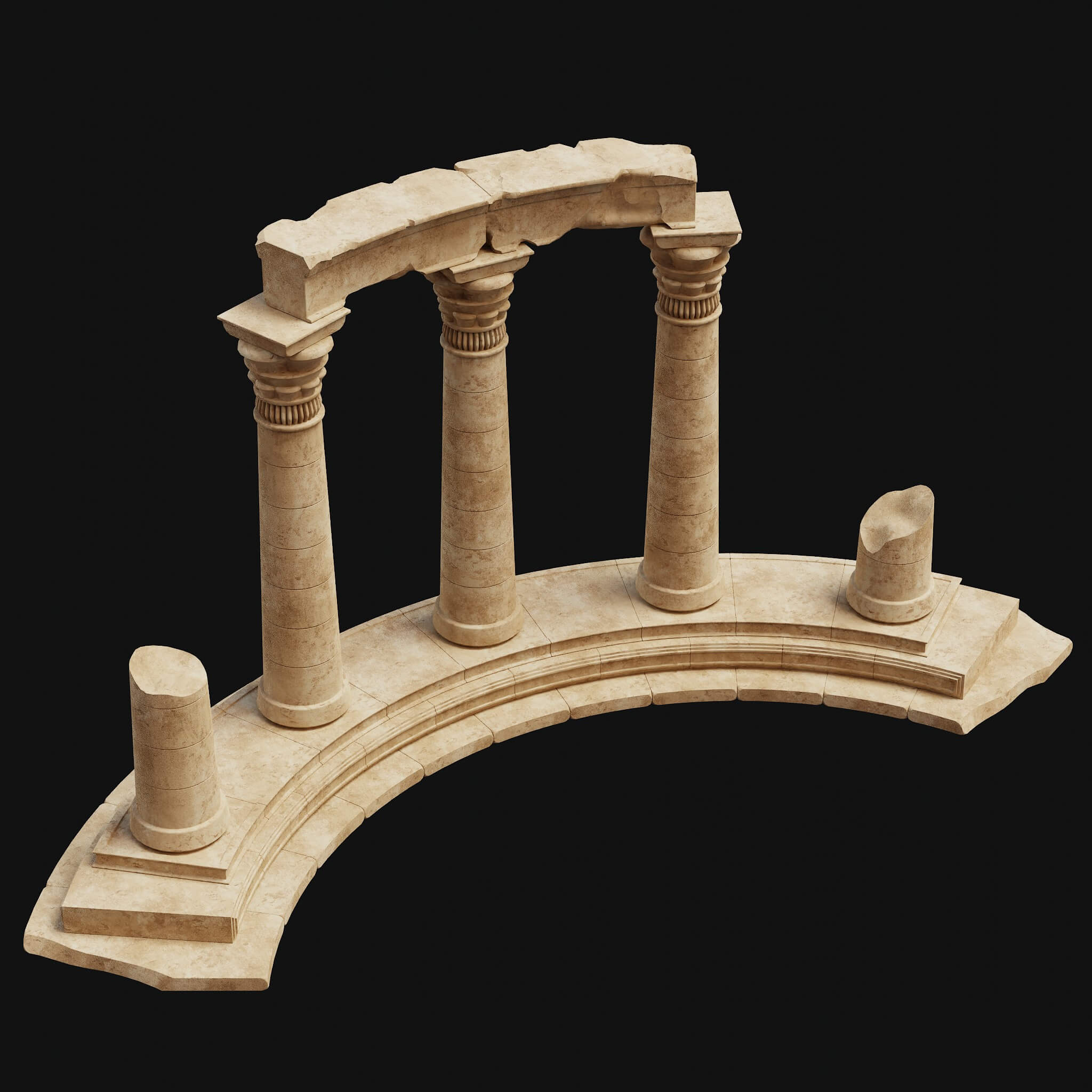 Ancient Ruin Temple Tomb Collection - 3D Model by Enterables