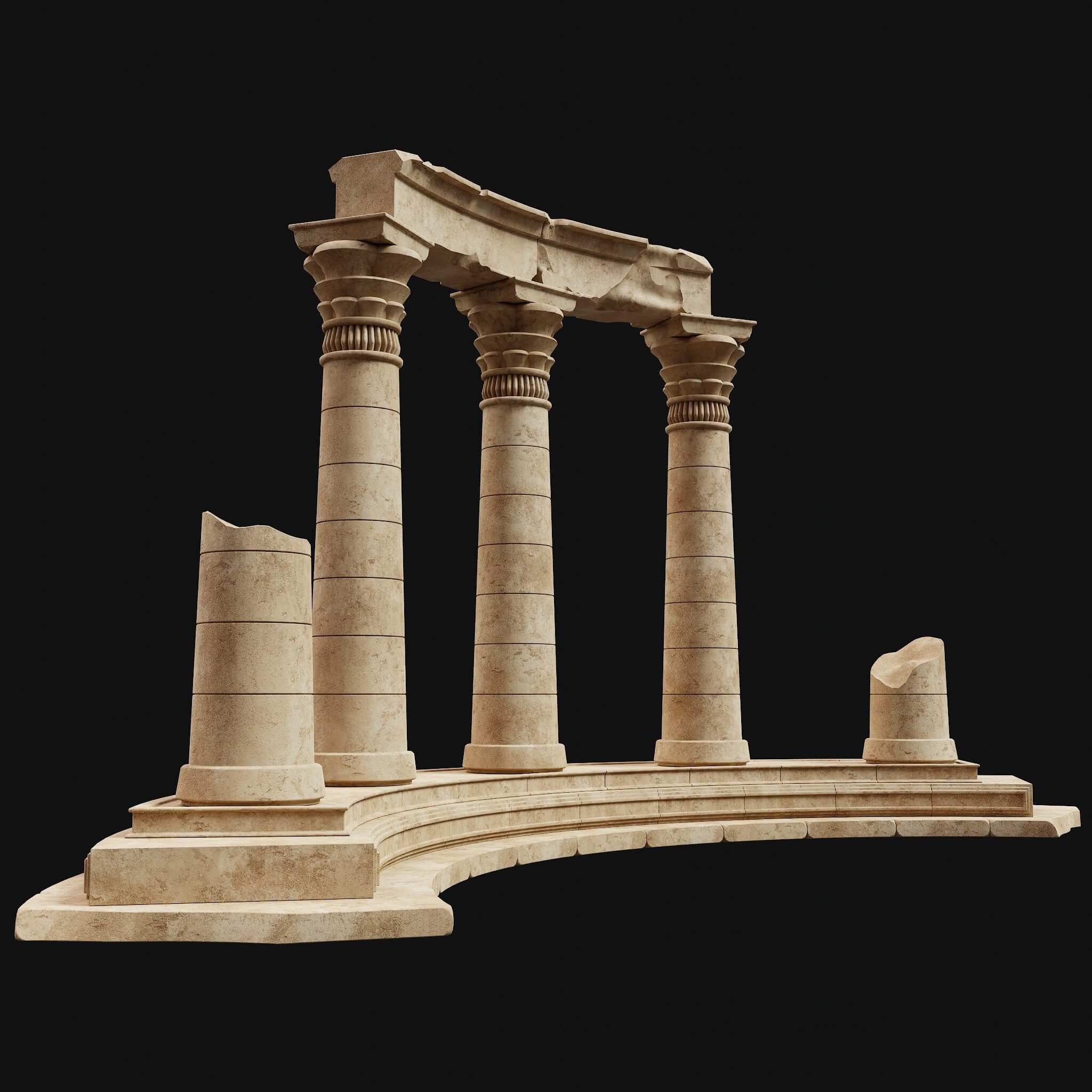 Ancient Ruin Temple Tomb Collection - 3D Model by Enterables