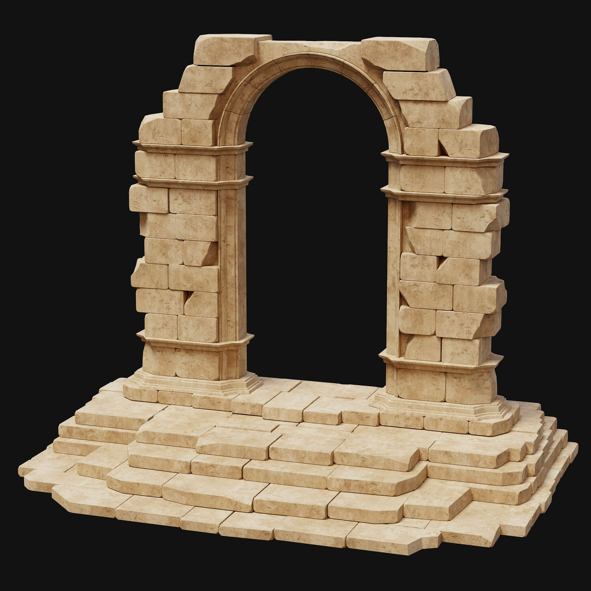 Ancient Ruin Temple Tomb Collection - 3D Model by Enterables