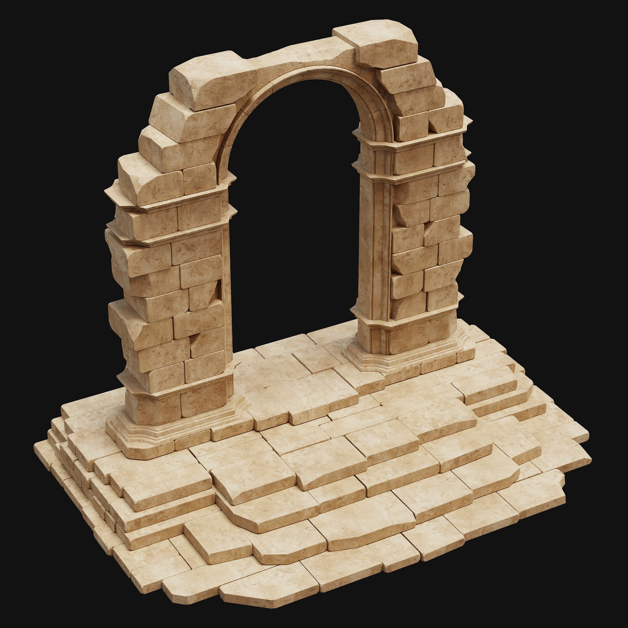 Ancient Ruin Temple Tomb Collection - 3D Model by Enterables