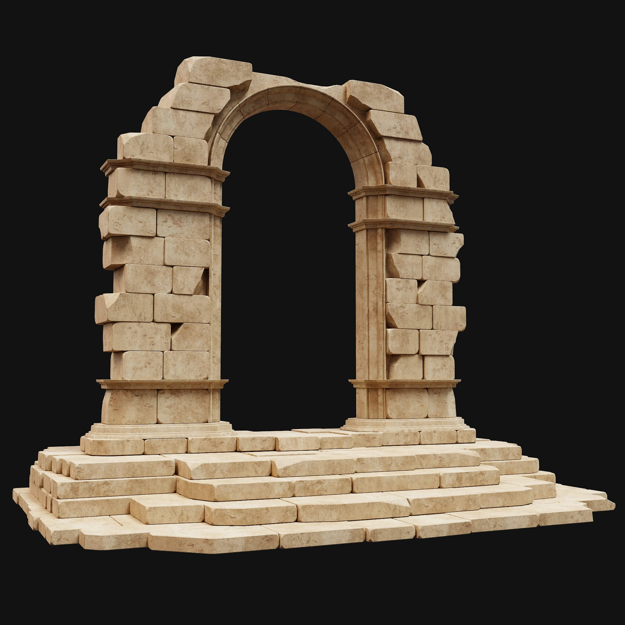 Ancient Ruin Temple Tomb Collection - 3D Model by Enterables