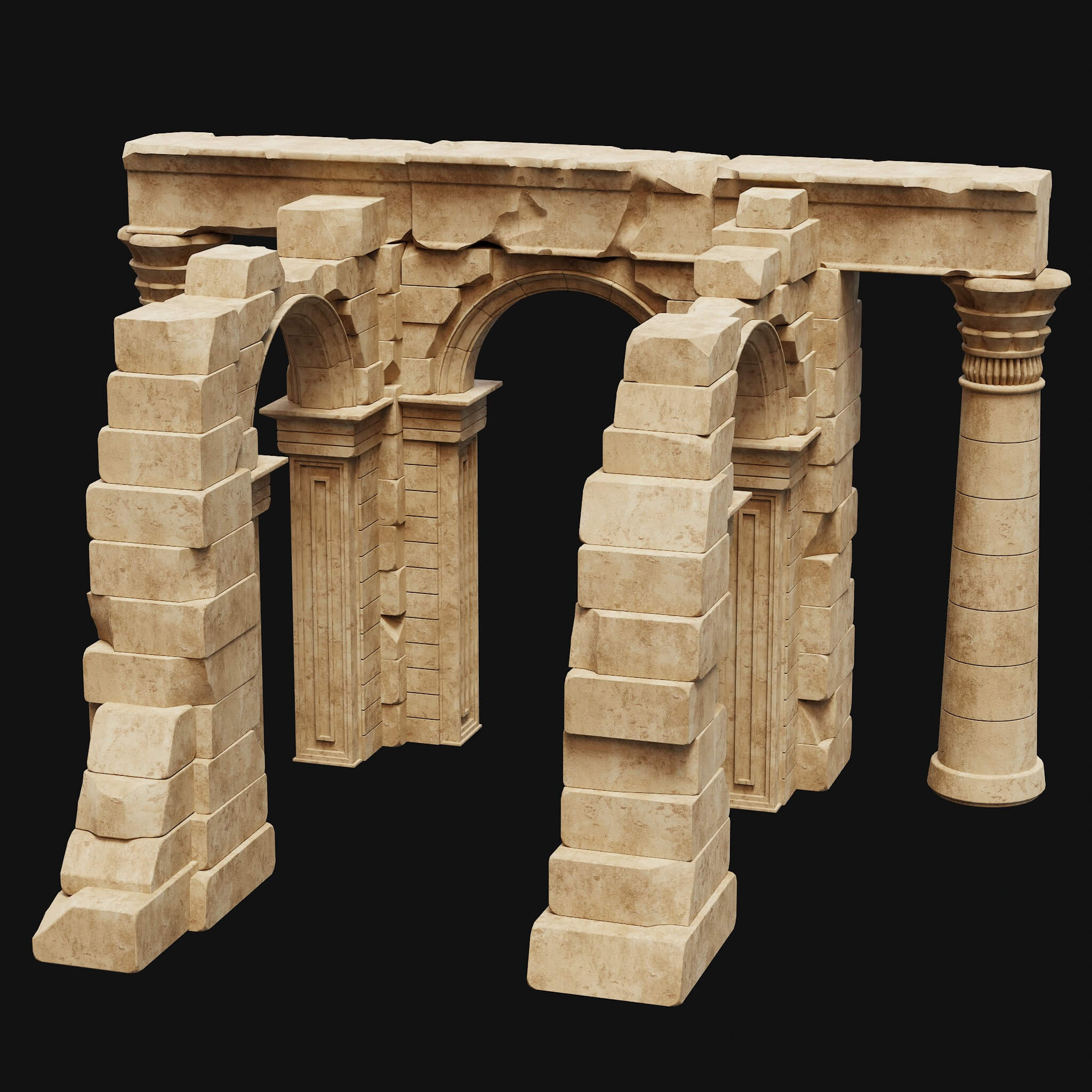 Ancient Ruin Temple Tomb Collection - 3D Model by Enterables