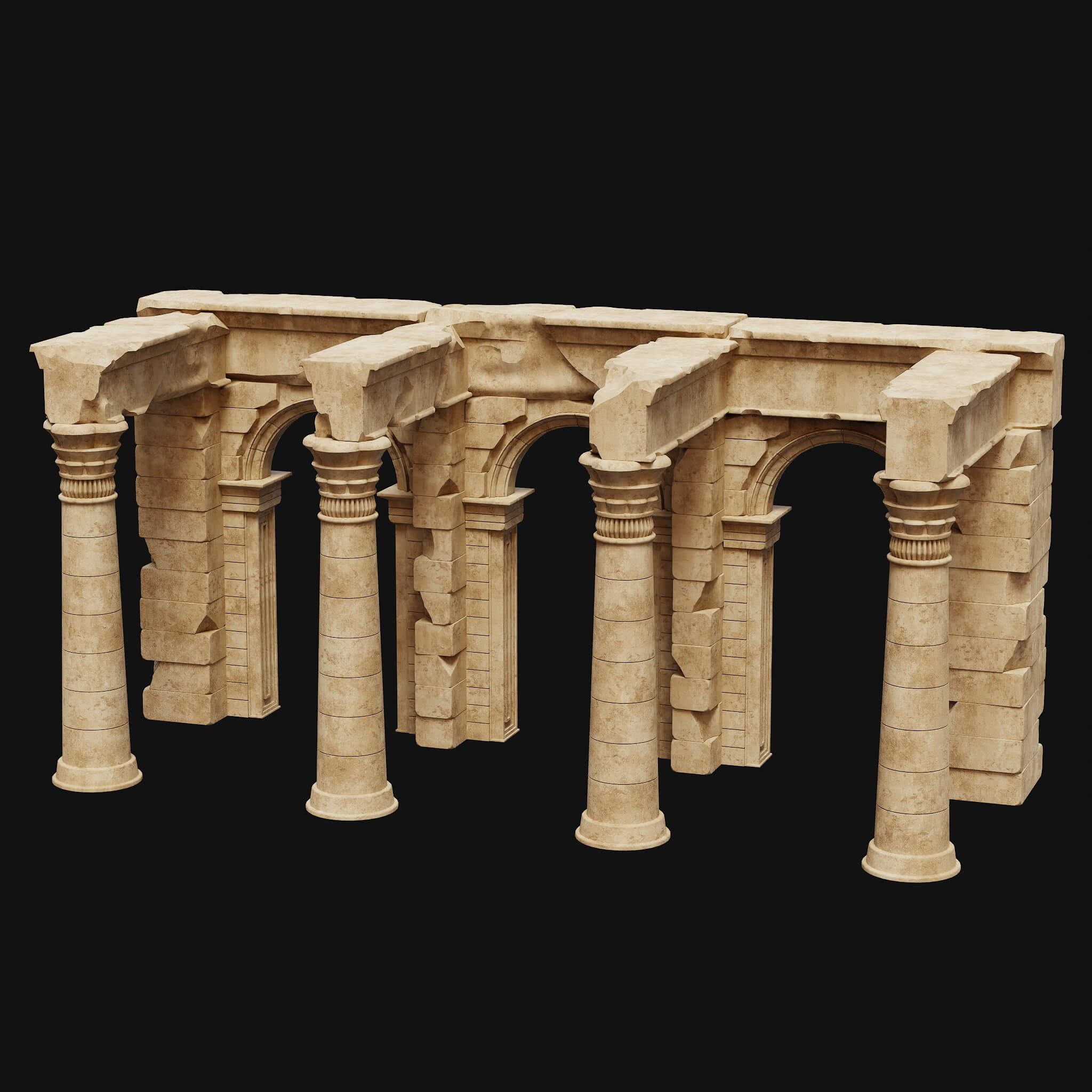 Ancient Ruin Temple Tomb Collection - 3D Model by Enterables