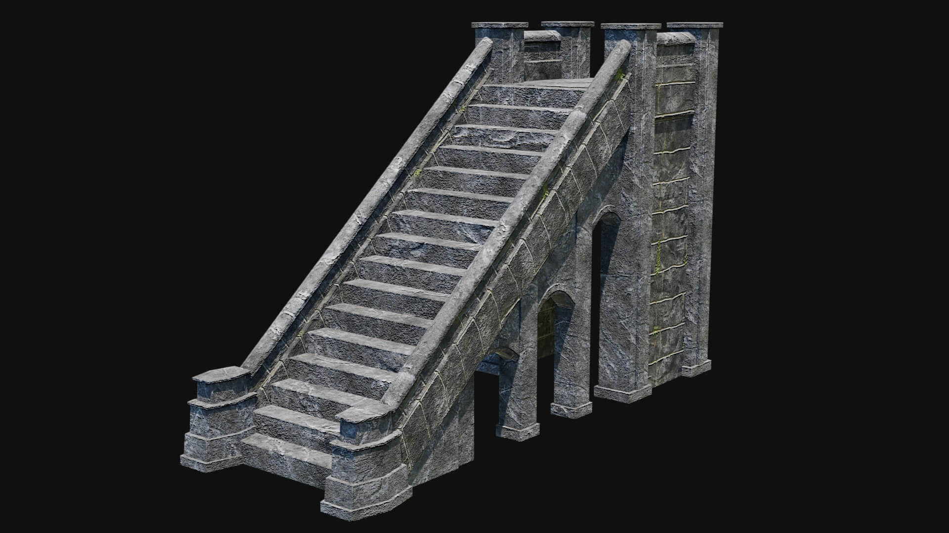 Ancient Stairs Collection - 3D Model by Enterables