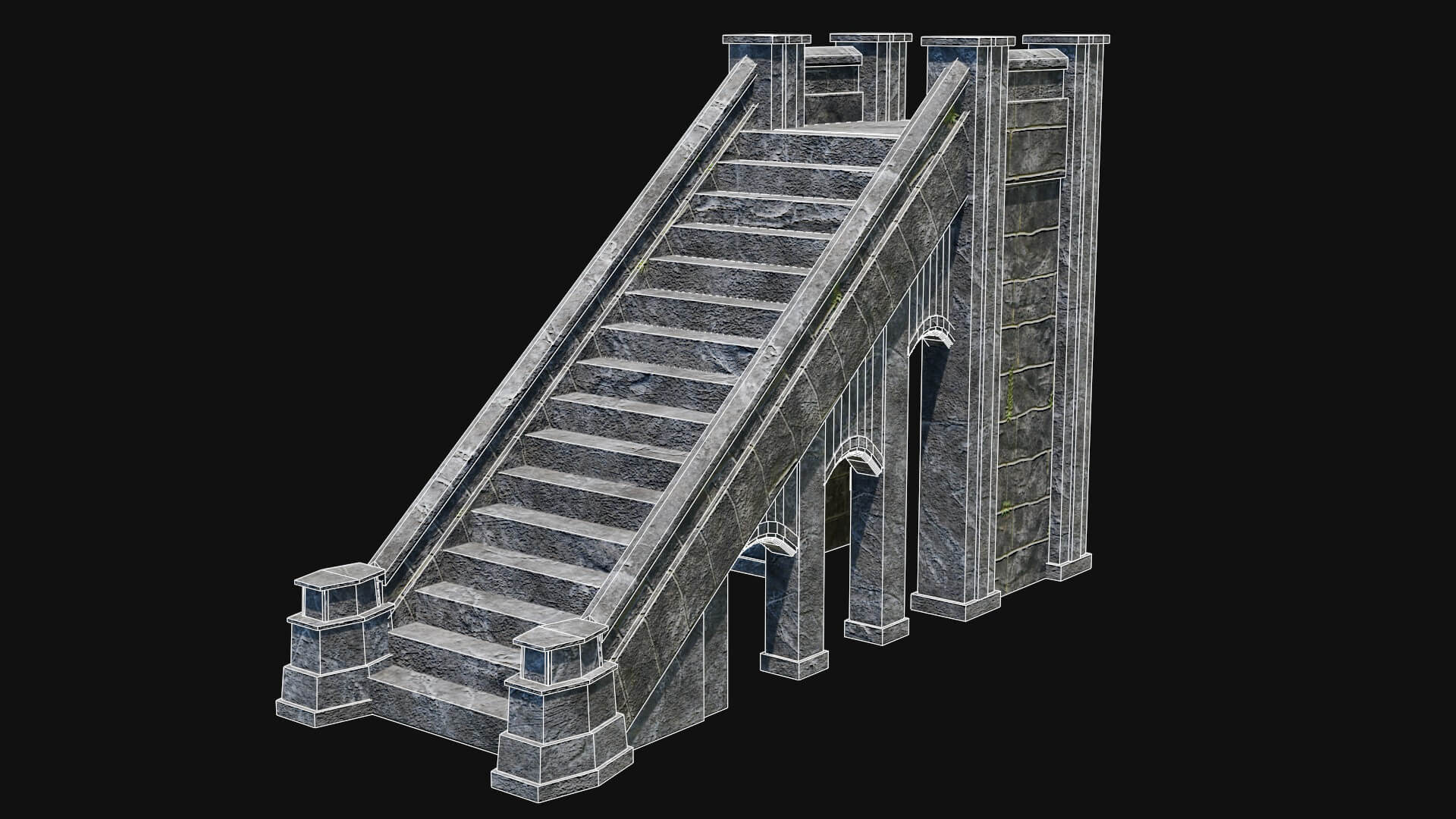 Ancient Stairs Collection - 3D Model by Enterables