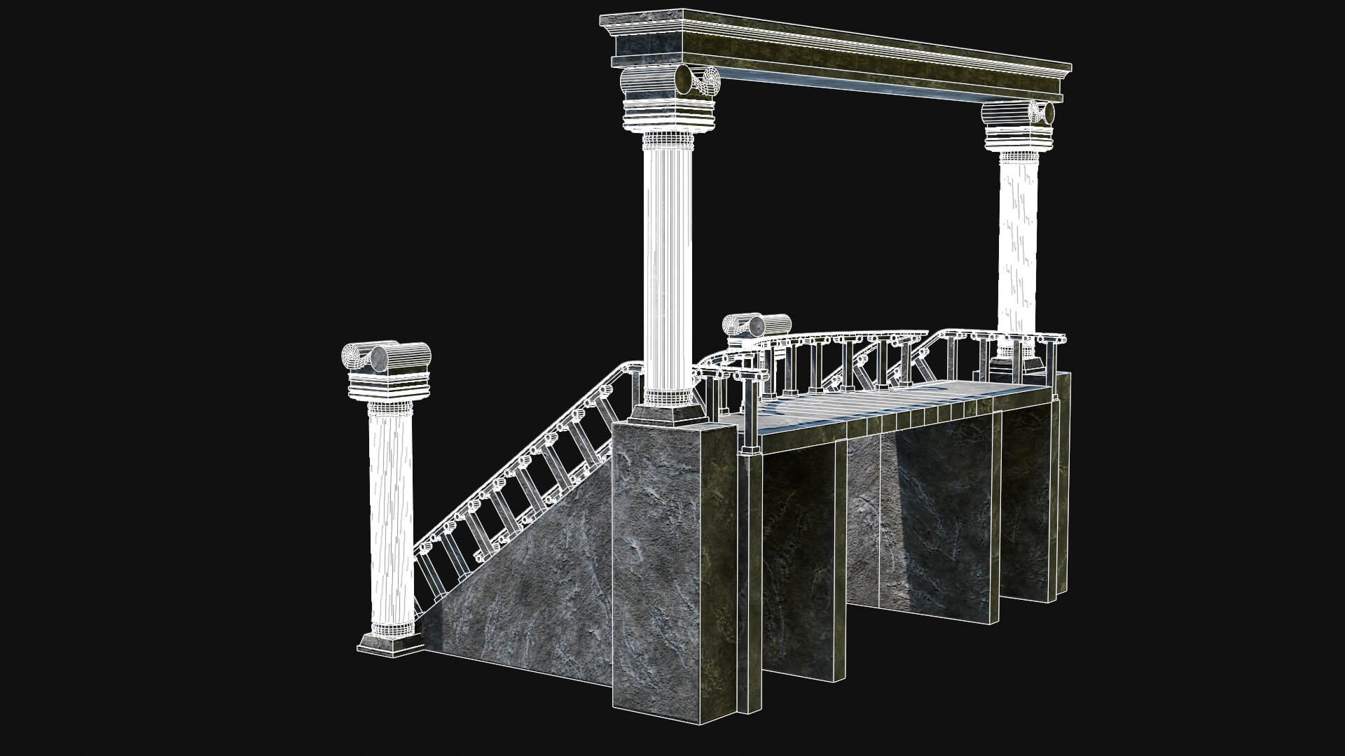 Ancient Stairs Collection - 3D Model by Enterables