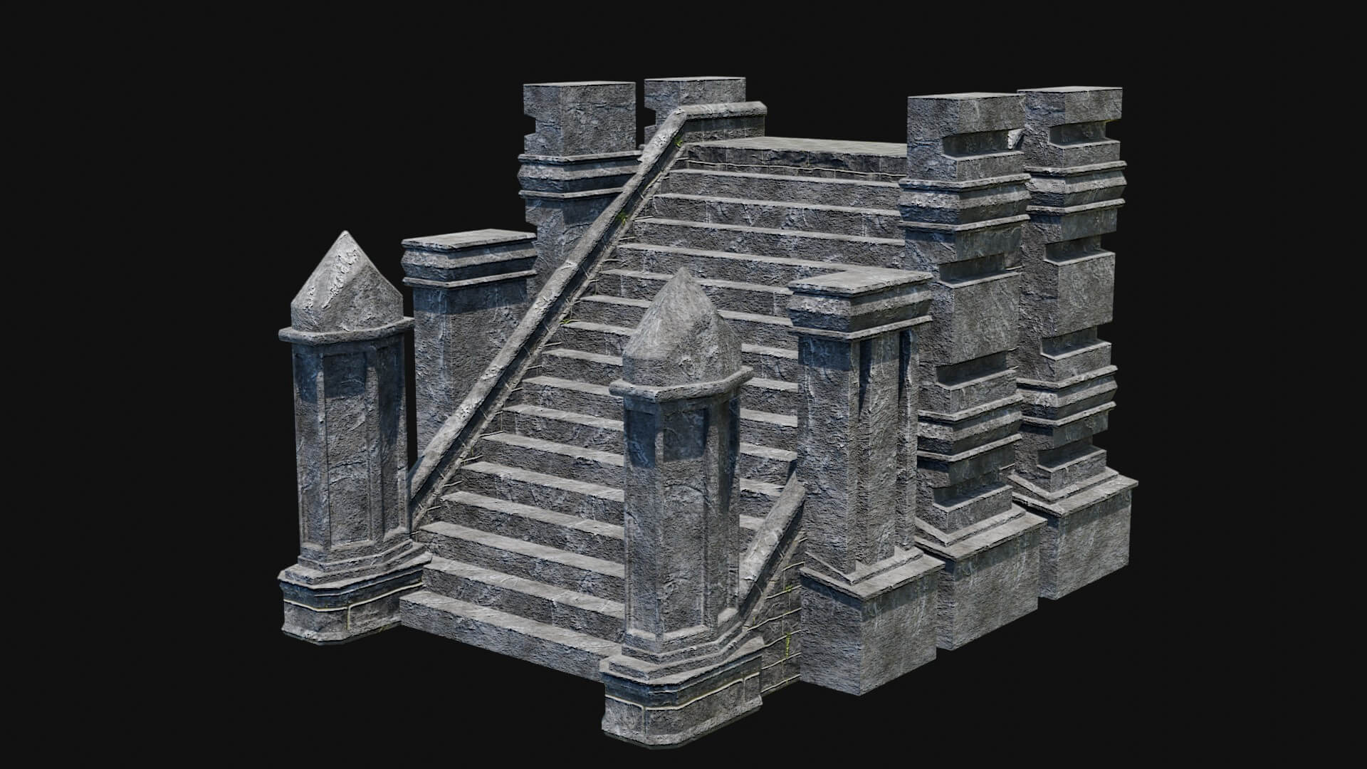 Ancient Stairs Collection - 3D Model by Enterables
