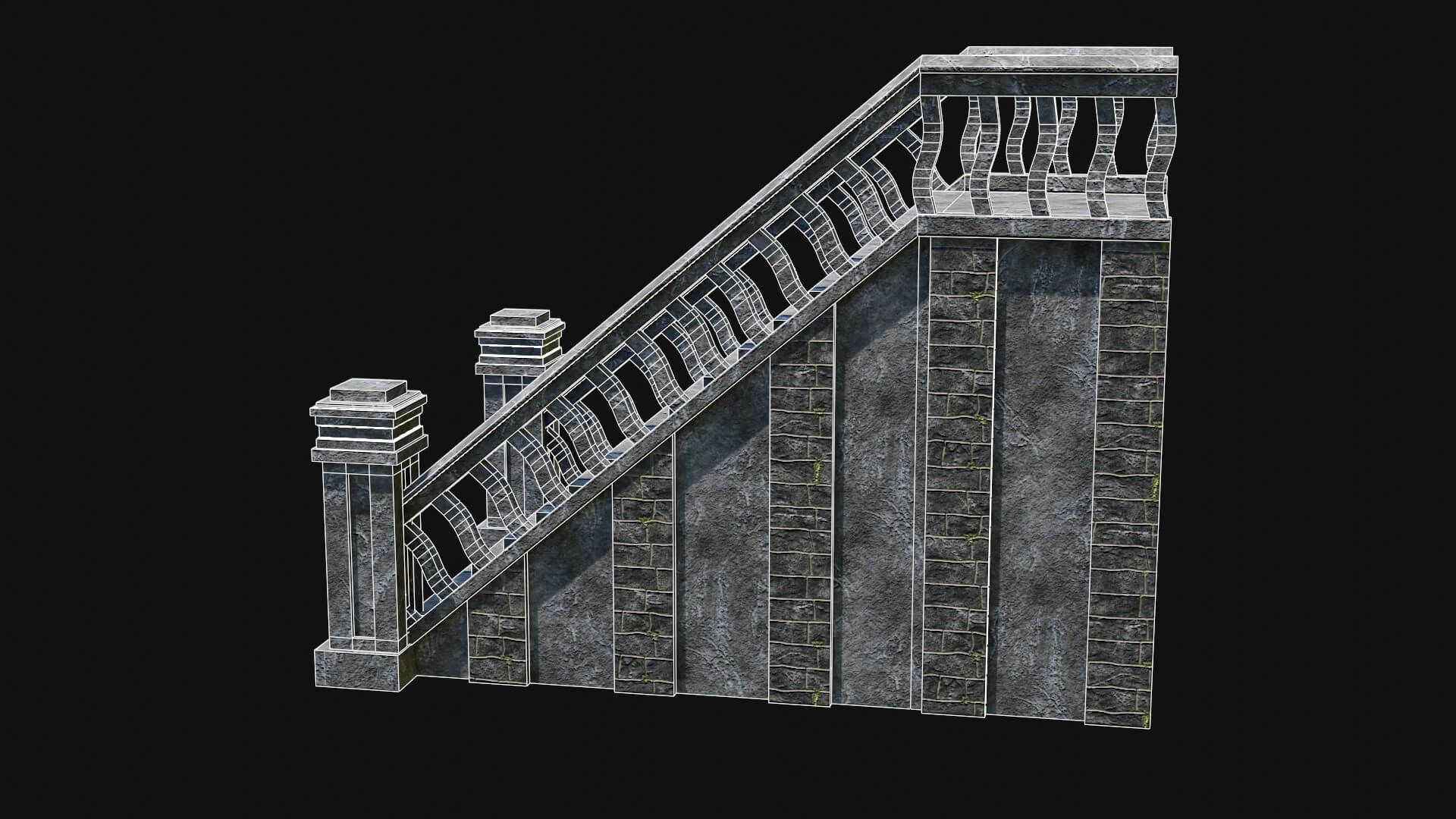 Ancient Stairs Collection - 3D Model by Enterables