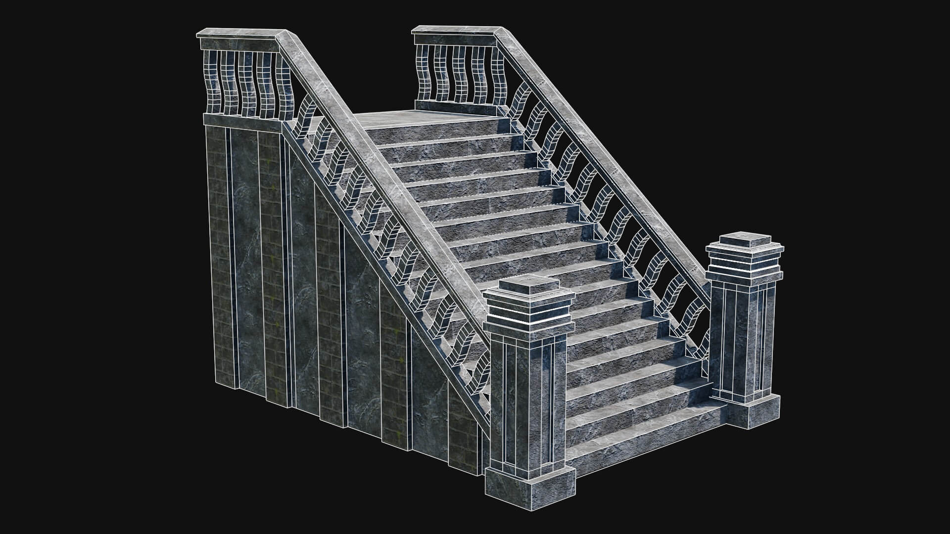 Ancient Stairs Collection - 3D Model by Enterables