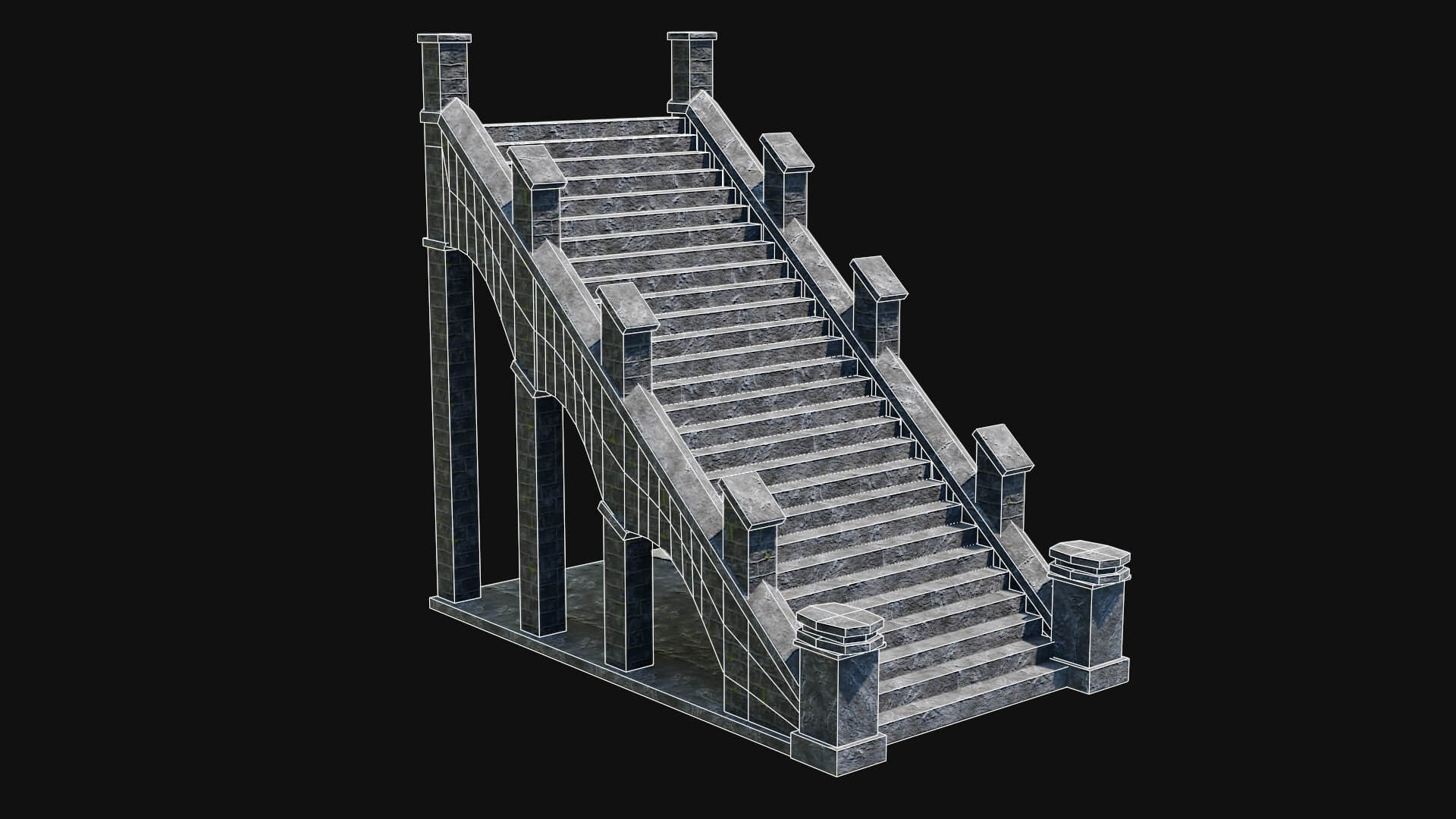 Ancient Stairs Collection - 3D Model by Enterables