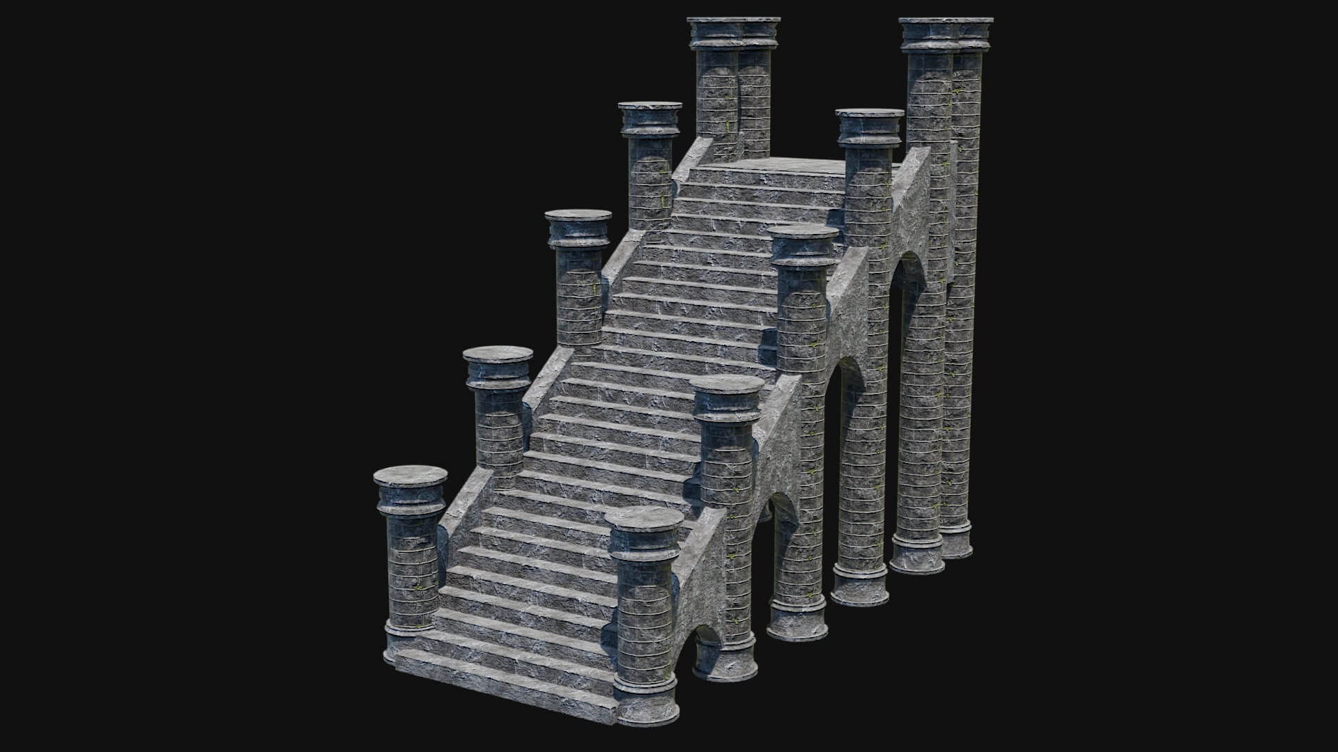 Ancient Stairs Collection - 3D Model by Enterables