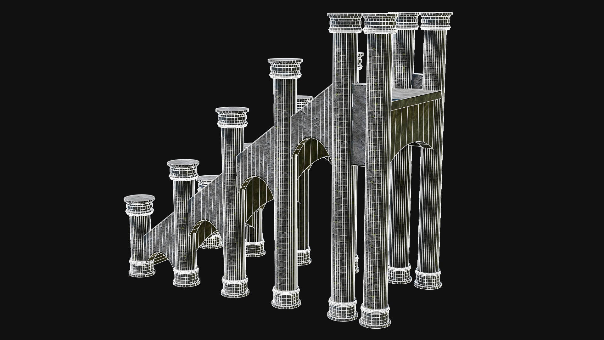 Ancient Stairs Collection - 3D Model by Enterables