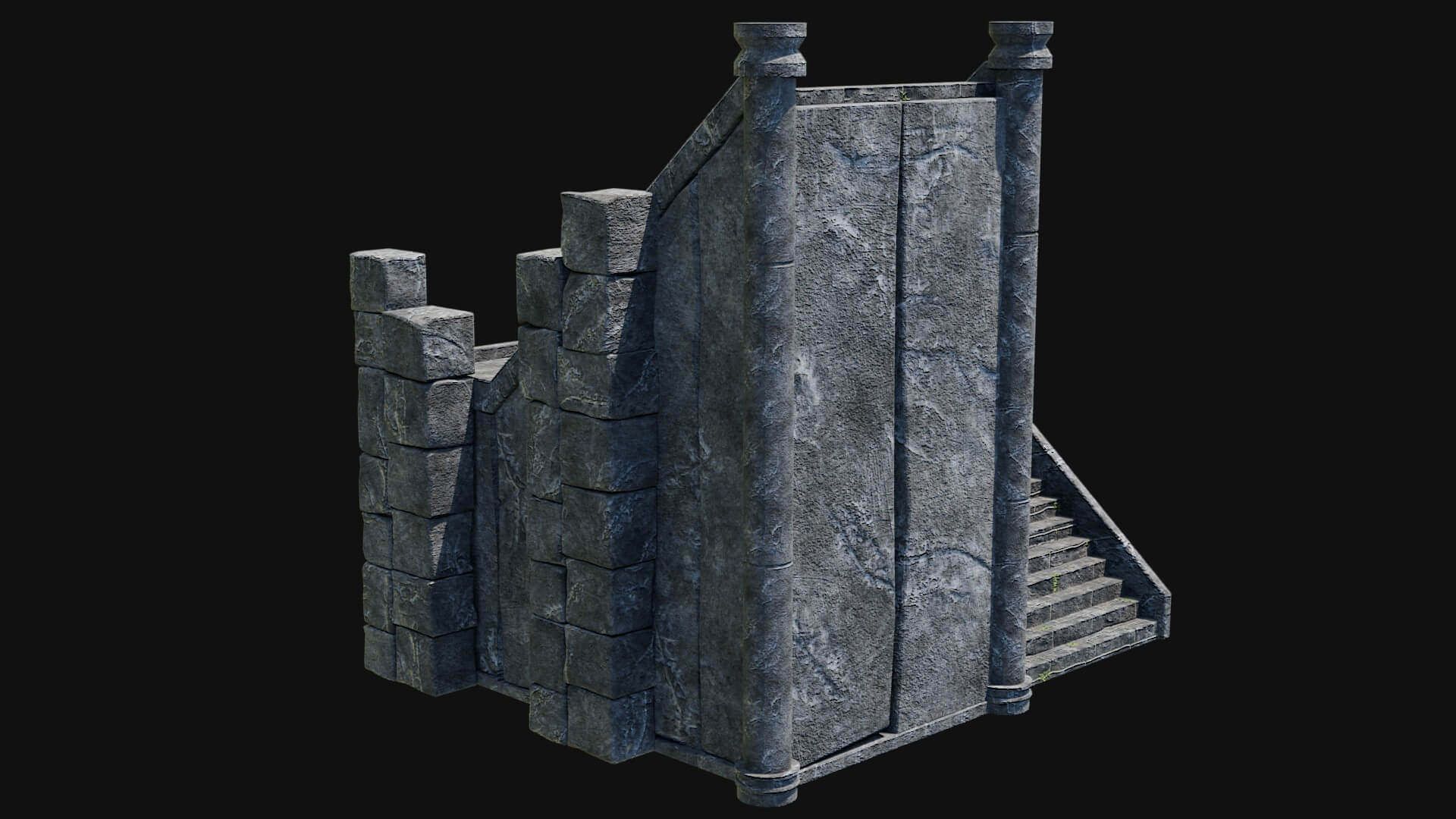Ancient Stairs Collection - 3D Model by Enterables