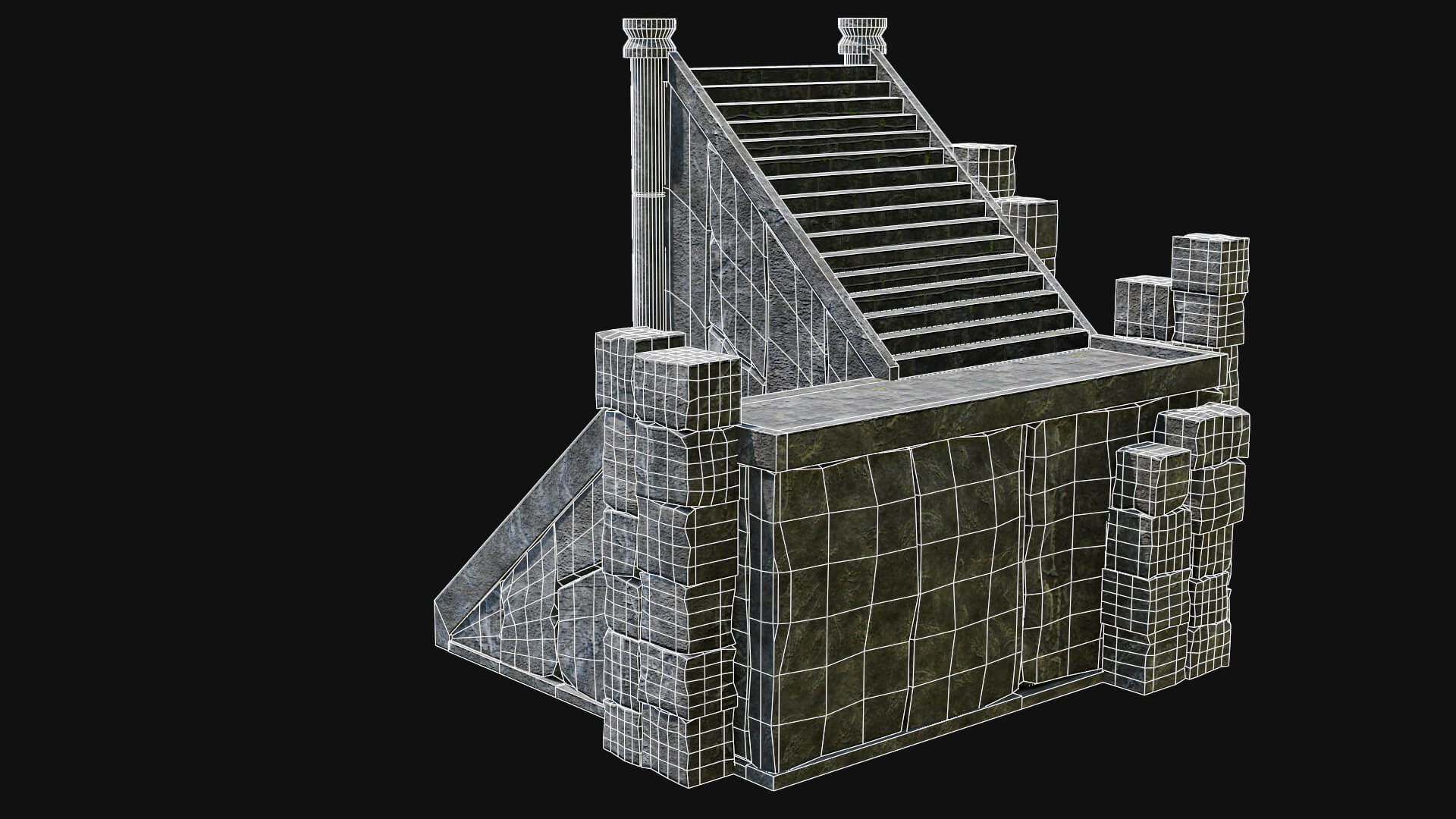 Ancient Stairs Collection - 3D Model by Enterables