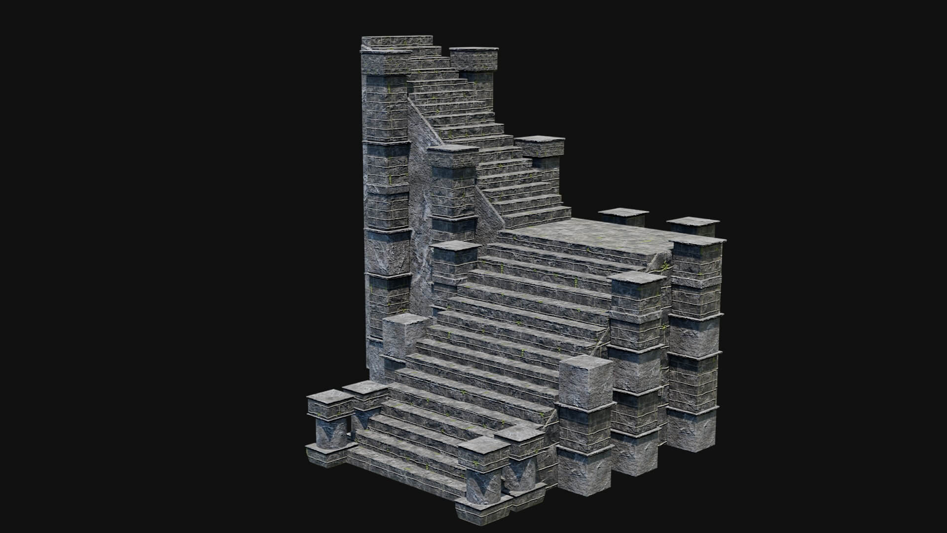 Ancient Stairs Collection - 3D Model by Enterables