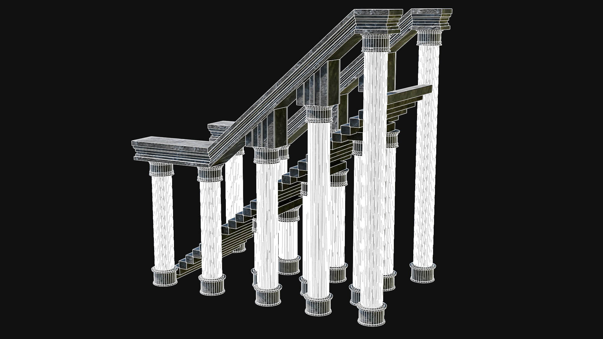 Ancient Stairs Collection - 3D Model by Enterables