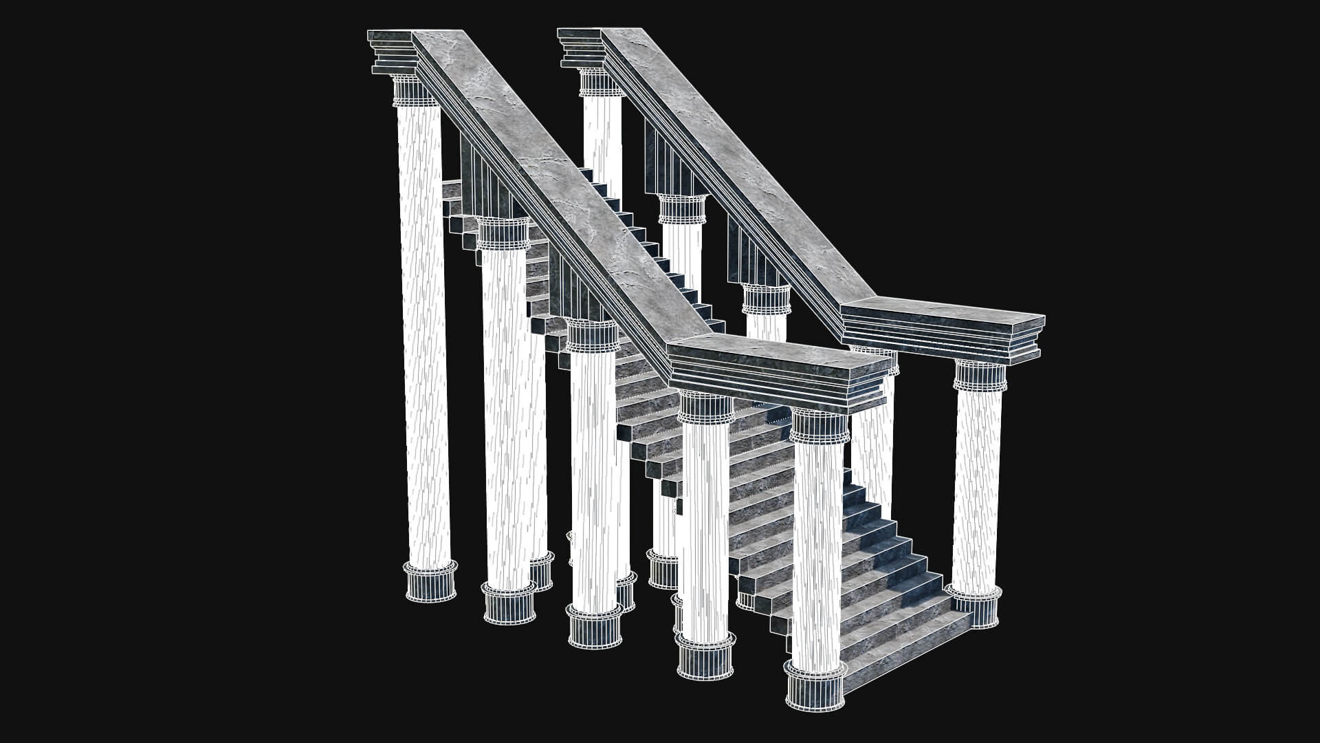 Ancient Stairs Collection - 3D Model by Enterables