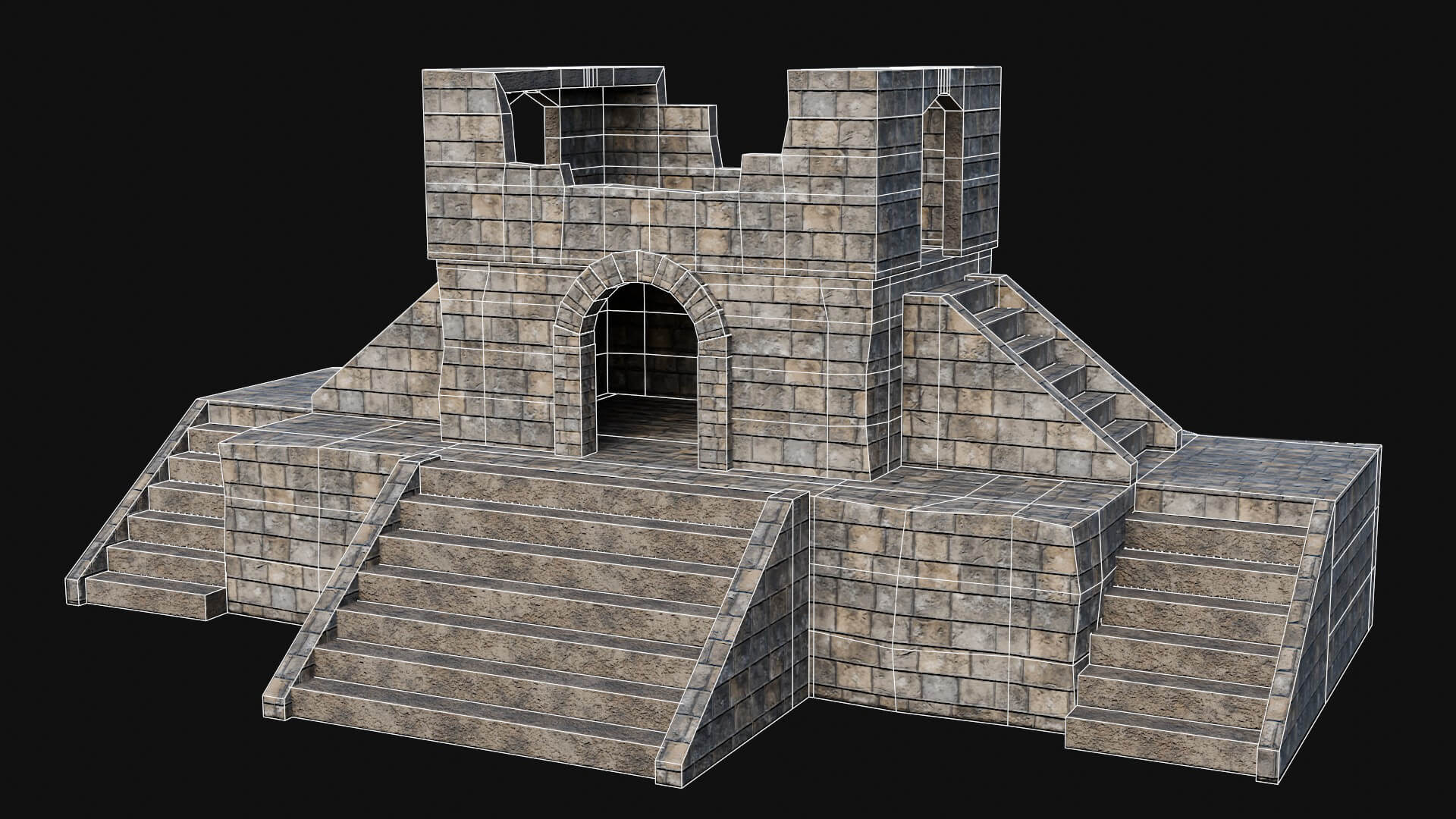 Ancient Stone Buildings - 3D Model by Enterables