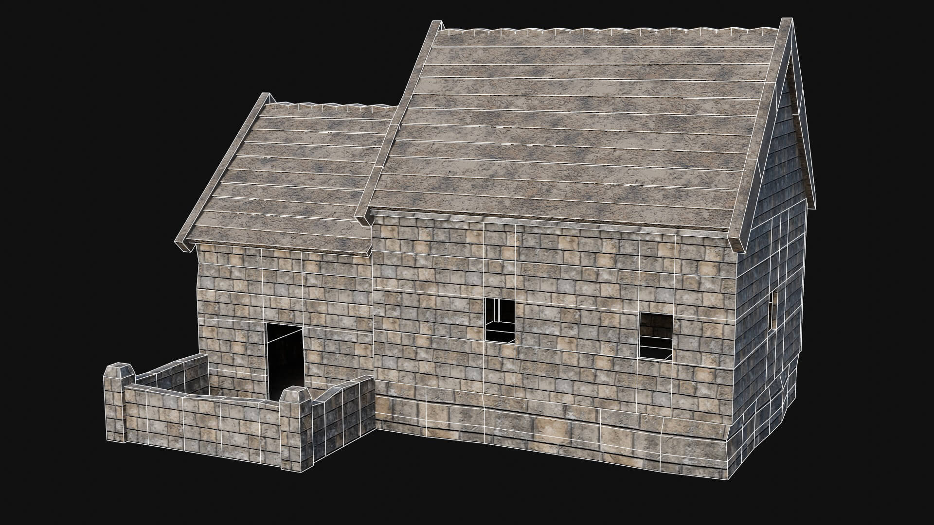 Ancient Stone Buildings - 3D Model by Enterables